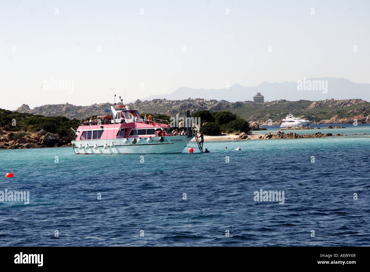 Two tourboats in the sea Stock Photo - Alamy