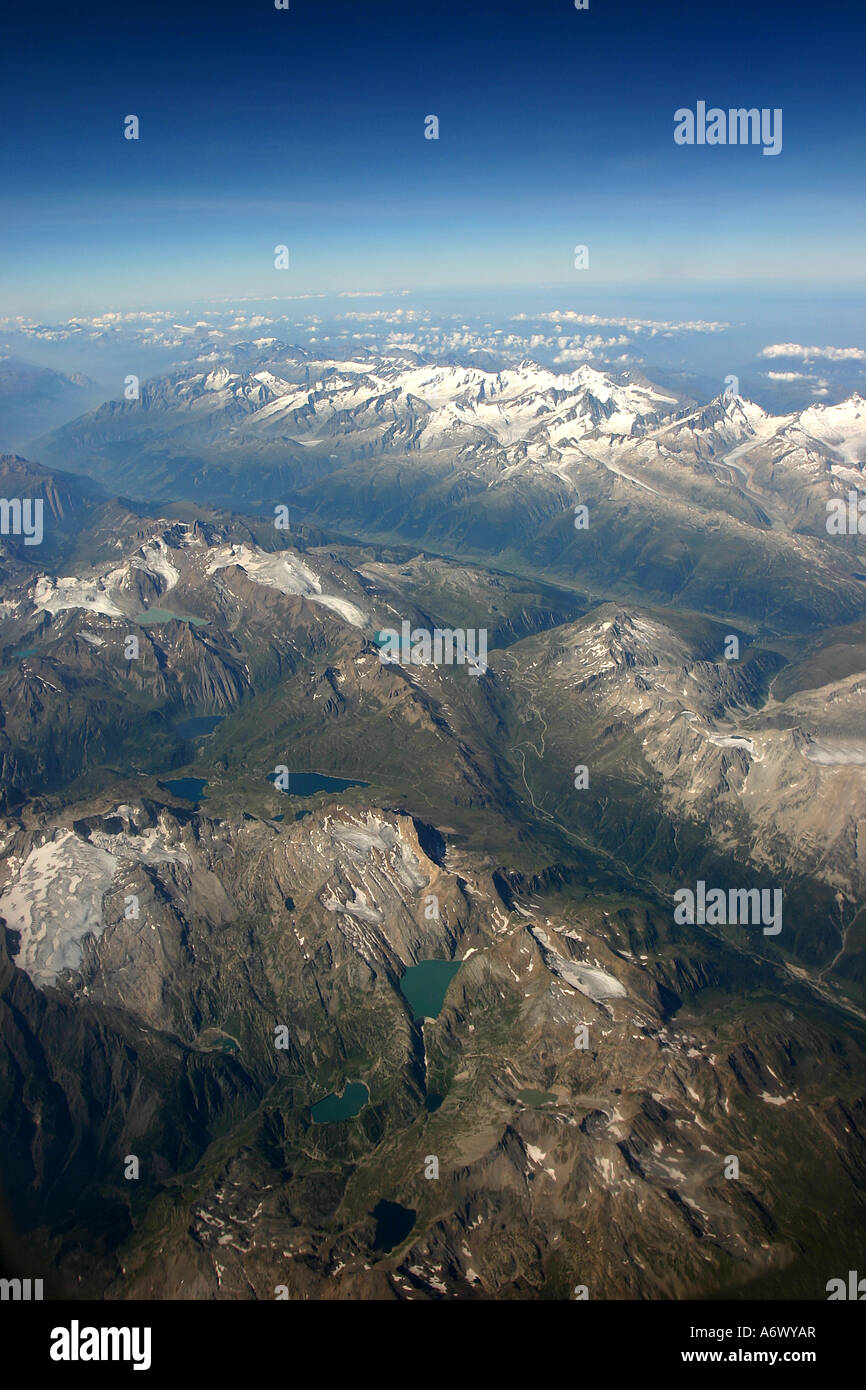 Ariel view of Alps Stock Photo - Alamy