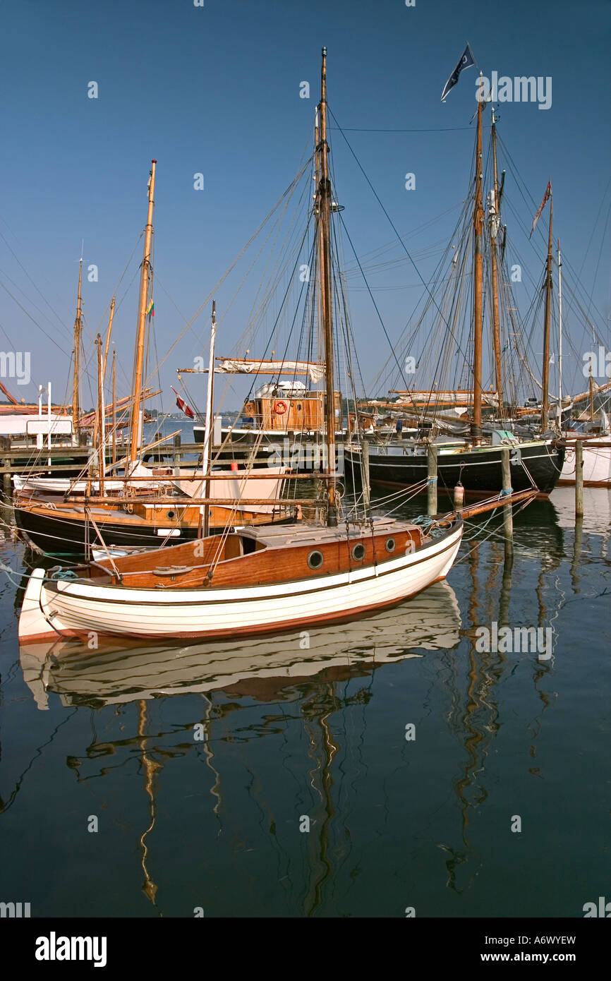 Old Sailing Ships in harbour Svendborg fyn Funen Denmark Stock Photo ...