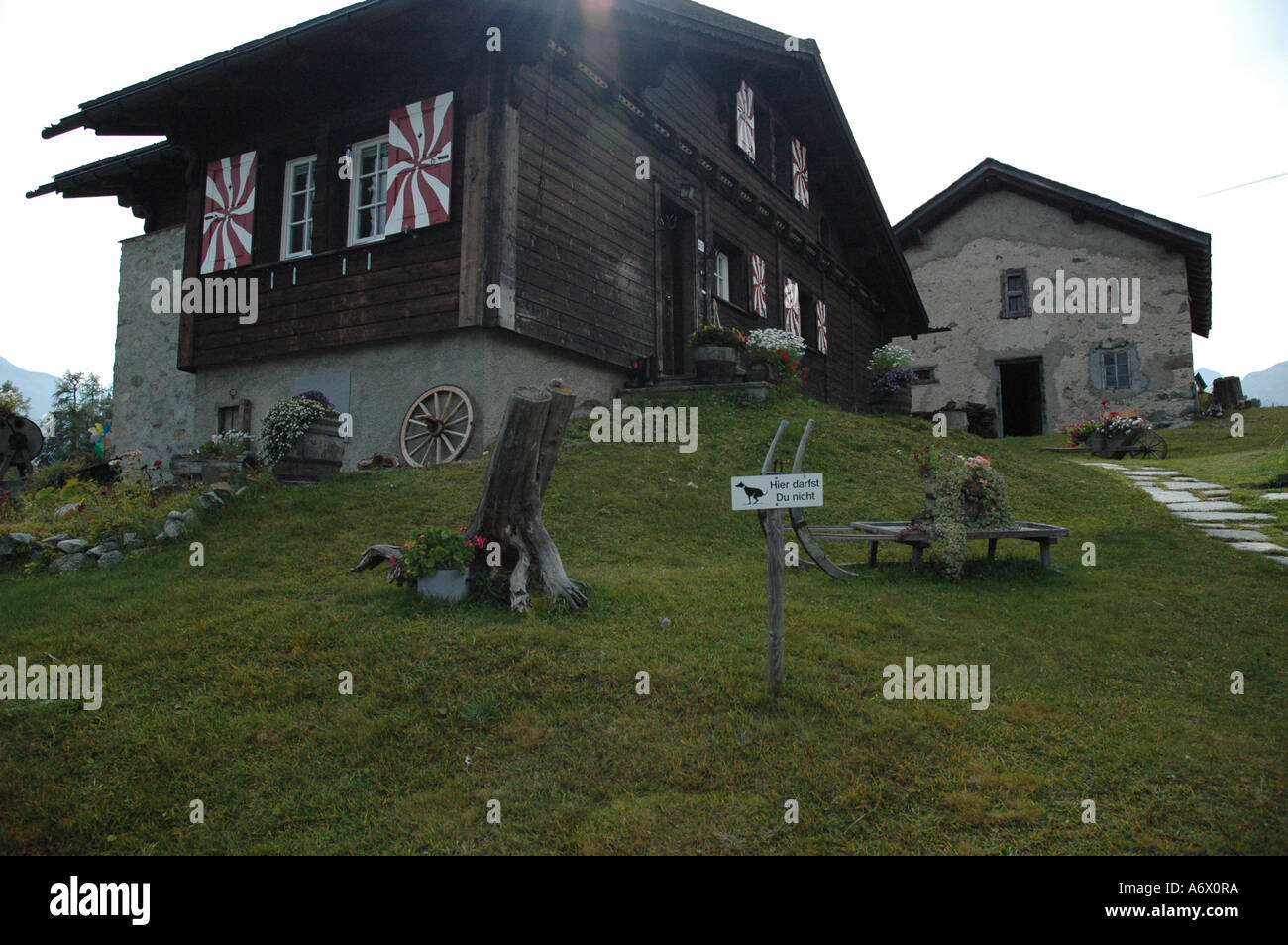 Alpen Alps Alm alp mountain pasture Haus house home Stock Photo - Alamy
