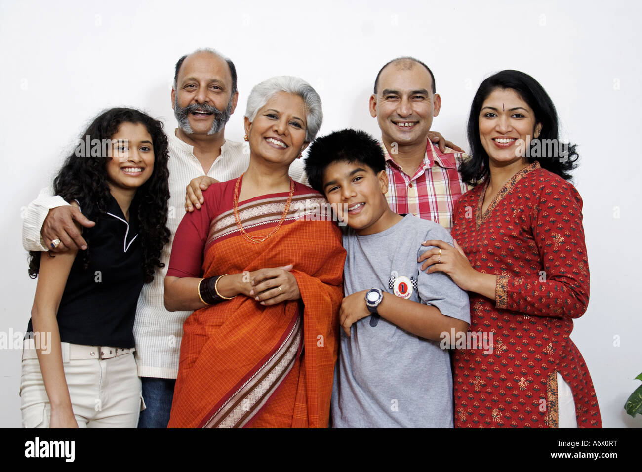 Portrait of a three generation family Stock Photo - Alamy