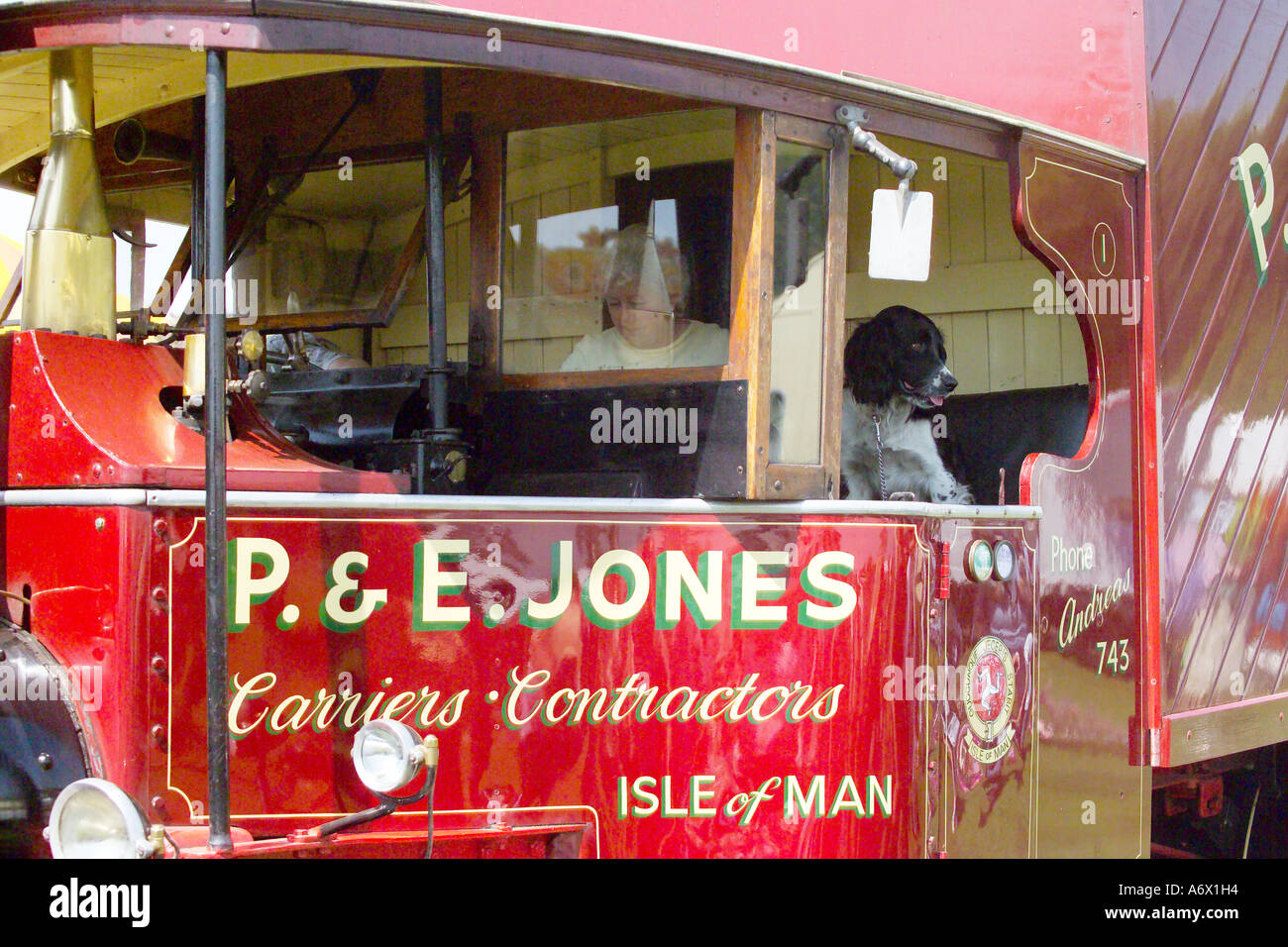 Dog and Driver Vintage Steam Van Anglesey Steam and Vintage Fair North ...