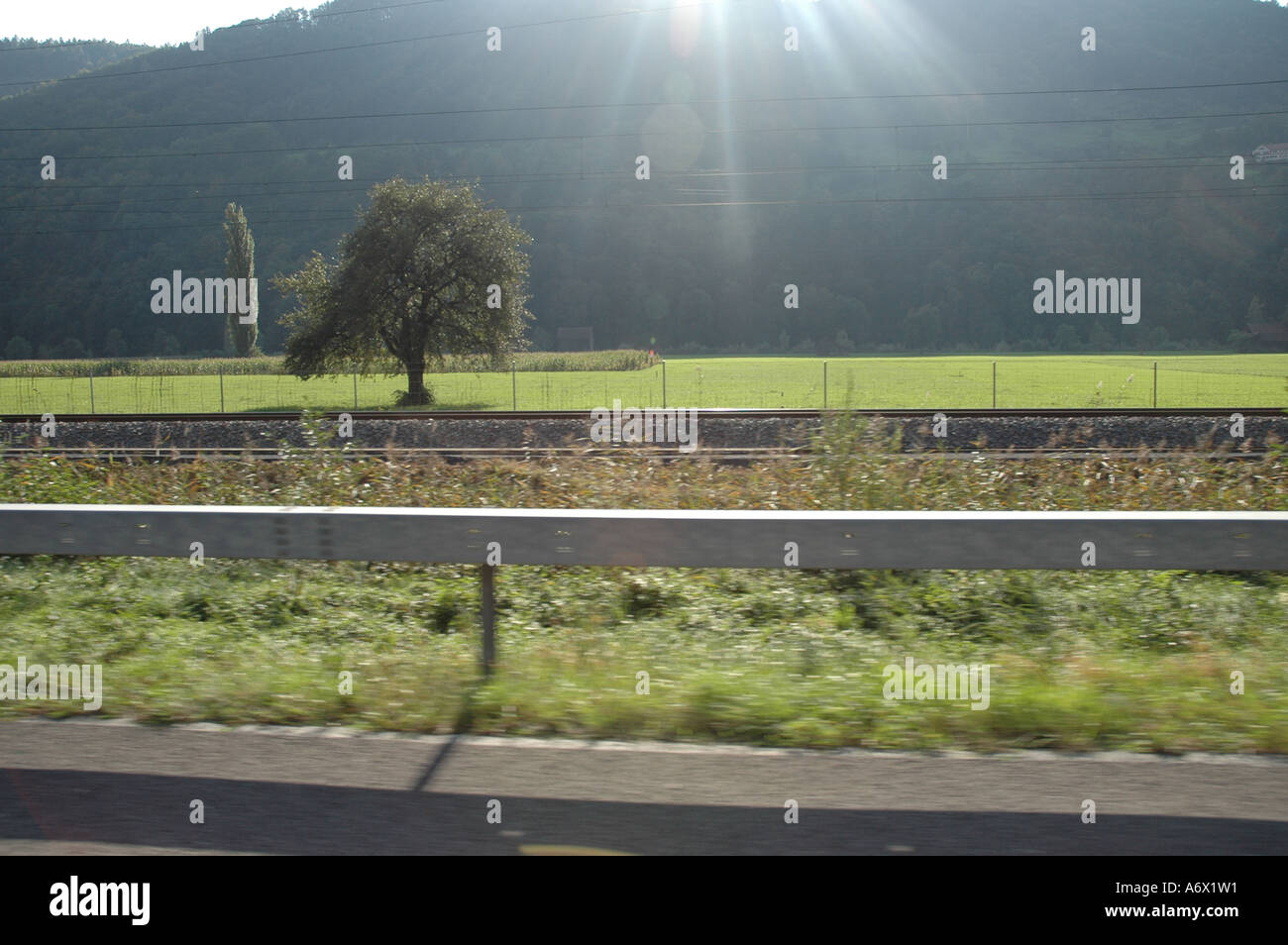 Berge mountains Landschaft landscape Baum tree Stock Photo - Alamy