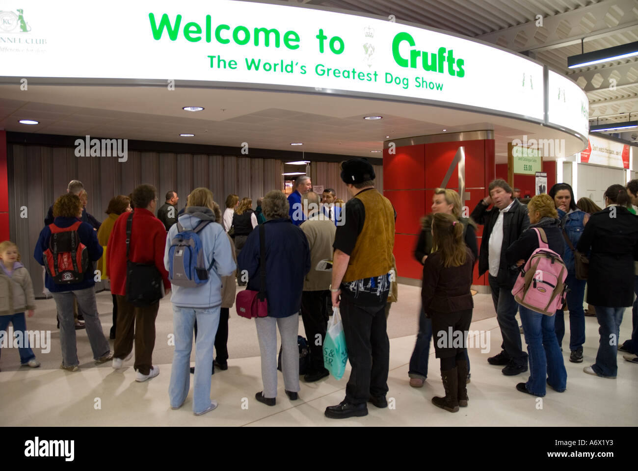 People queue outside Crufts before the doors open at the NEC Stock ...