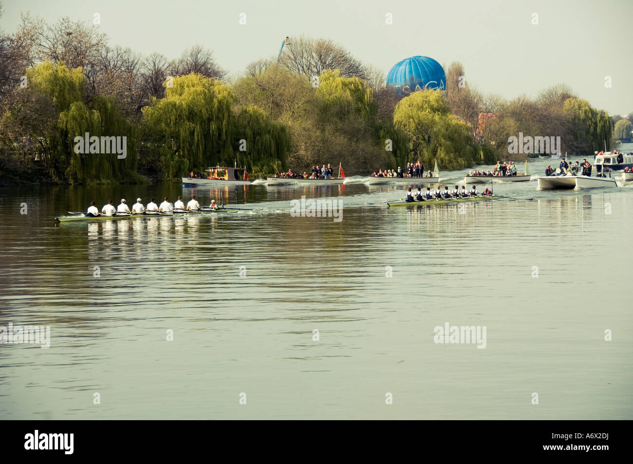 The annual Oxford Cambridge University Boat Race on the River Thames in ...