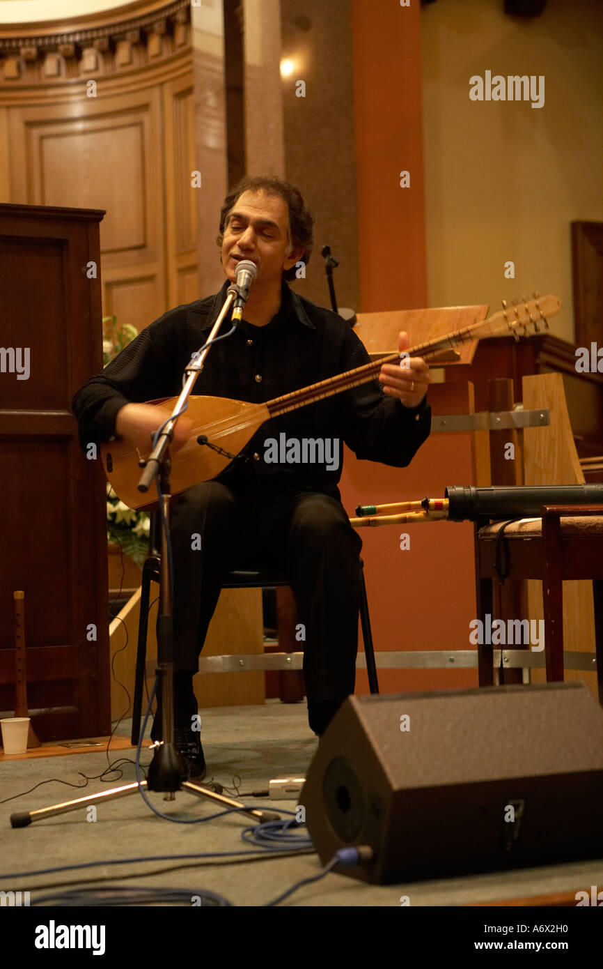 Middle Eastern musician Omar Farouk Tekbilek playing in a Scottish ...
