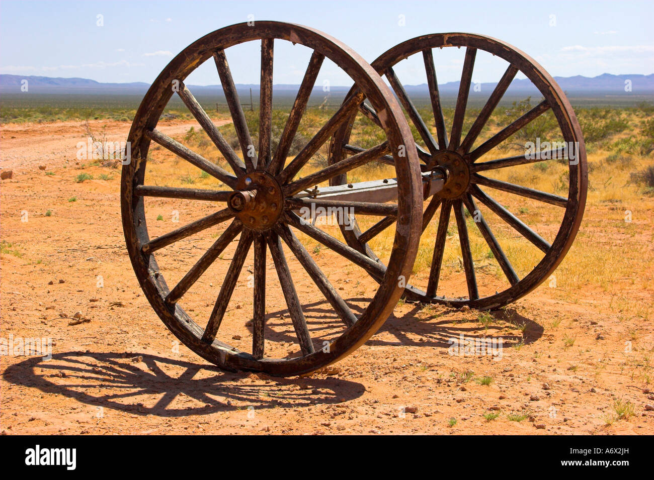 A Pair of Wagon Wheels Stock Photo - Alamy