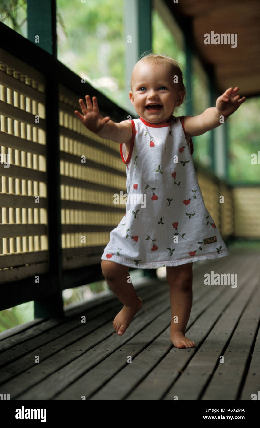 Childs first walk Sydney Australia Stock Photo - Alamy