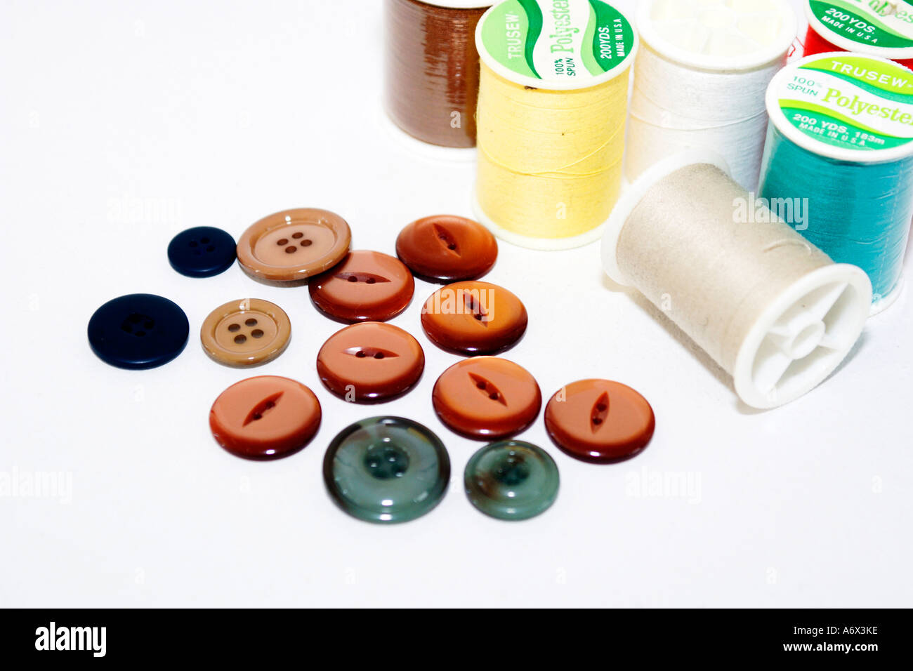 Plastic cotton reels hi-res stock photography and images - Alamy