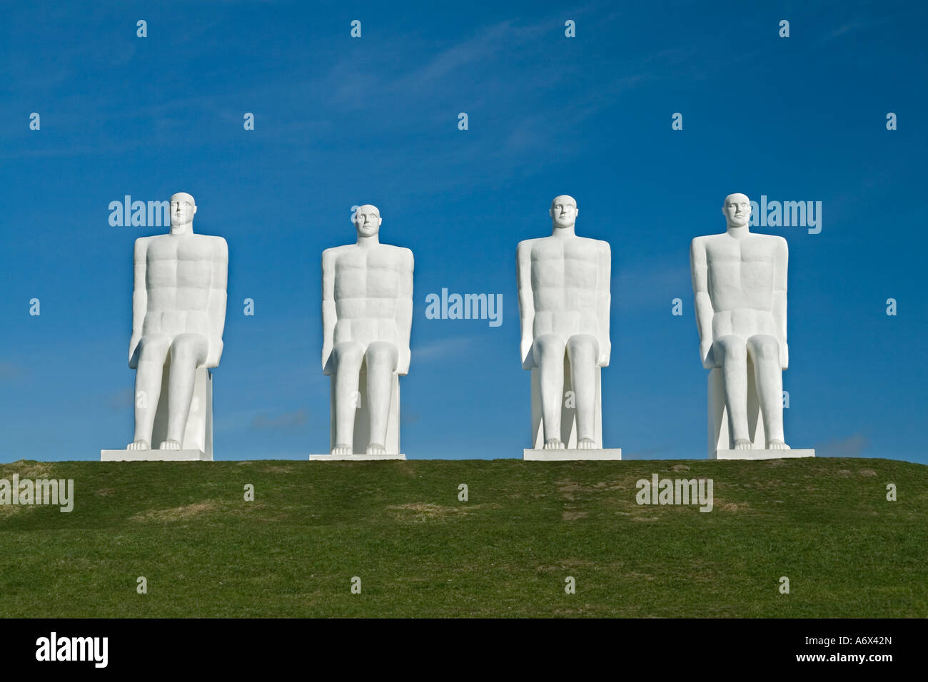 Man Meets the Sea sculptures Esbjerg Denmark Stock Photo - Alamy