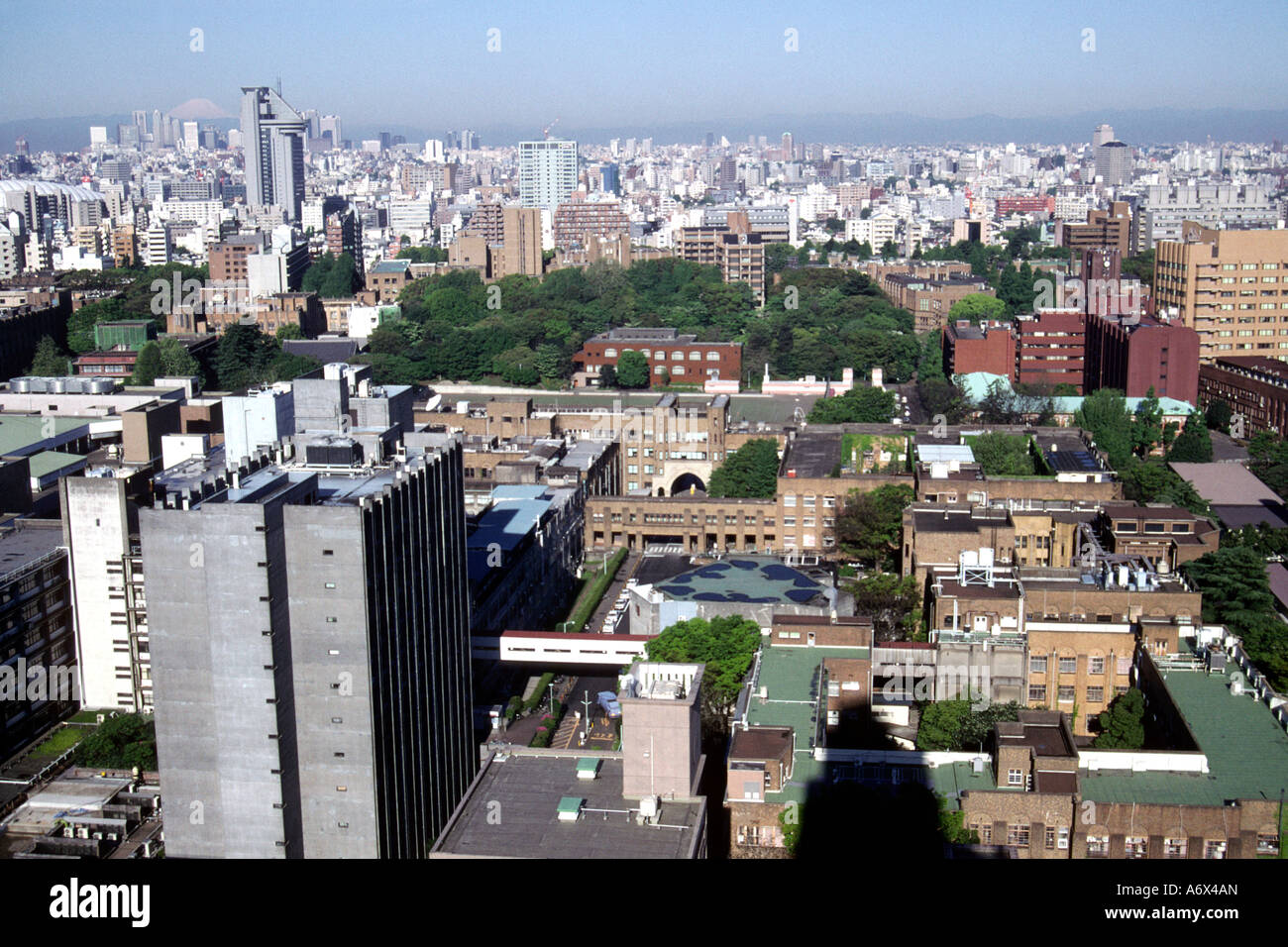 A view across the suburbs of Tokyo to Mount Fuji Stock Photo - Alamy