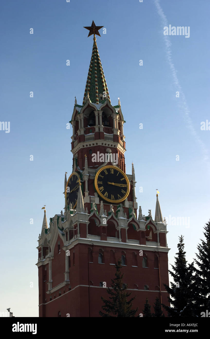 spasskaya tower red square Stock Photo - Alamy