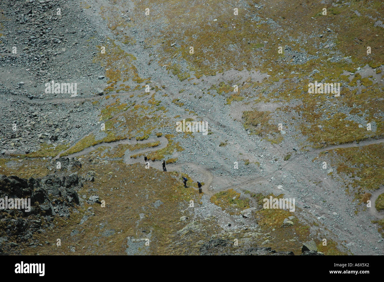 Alpen Alps Wanderung walking tour hike migration Menschen people ...