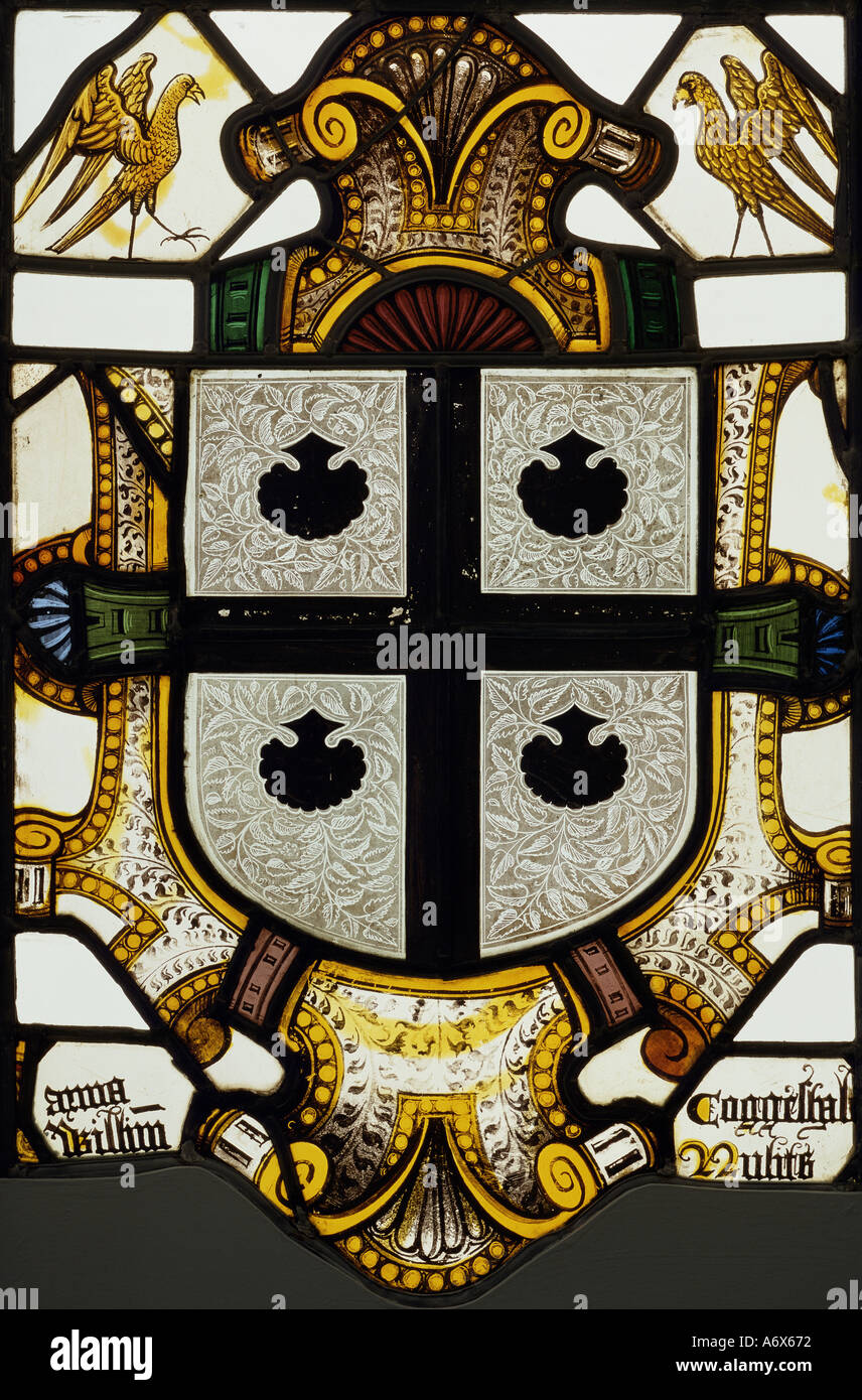 Stained glass with coat of arms hi-res stock photography and images - Alamy