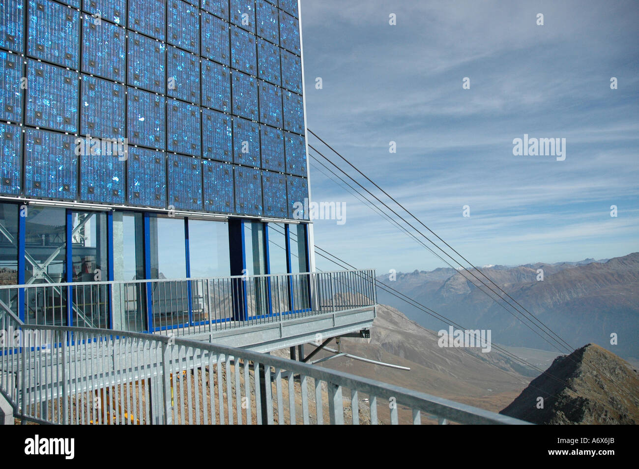 Solar cells on a mountain station in the Swiss Alps Stock Photo - Alamy