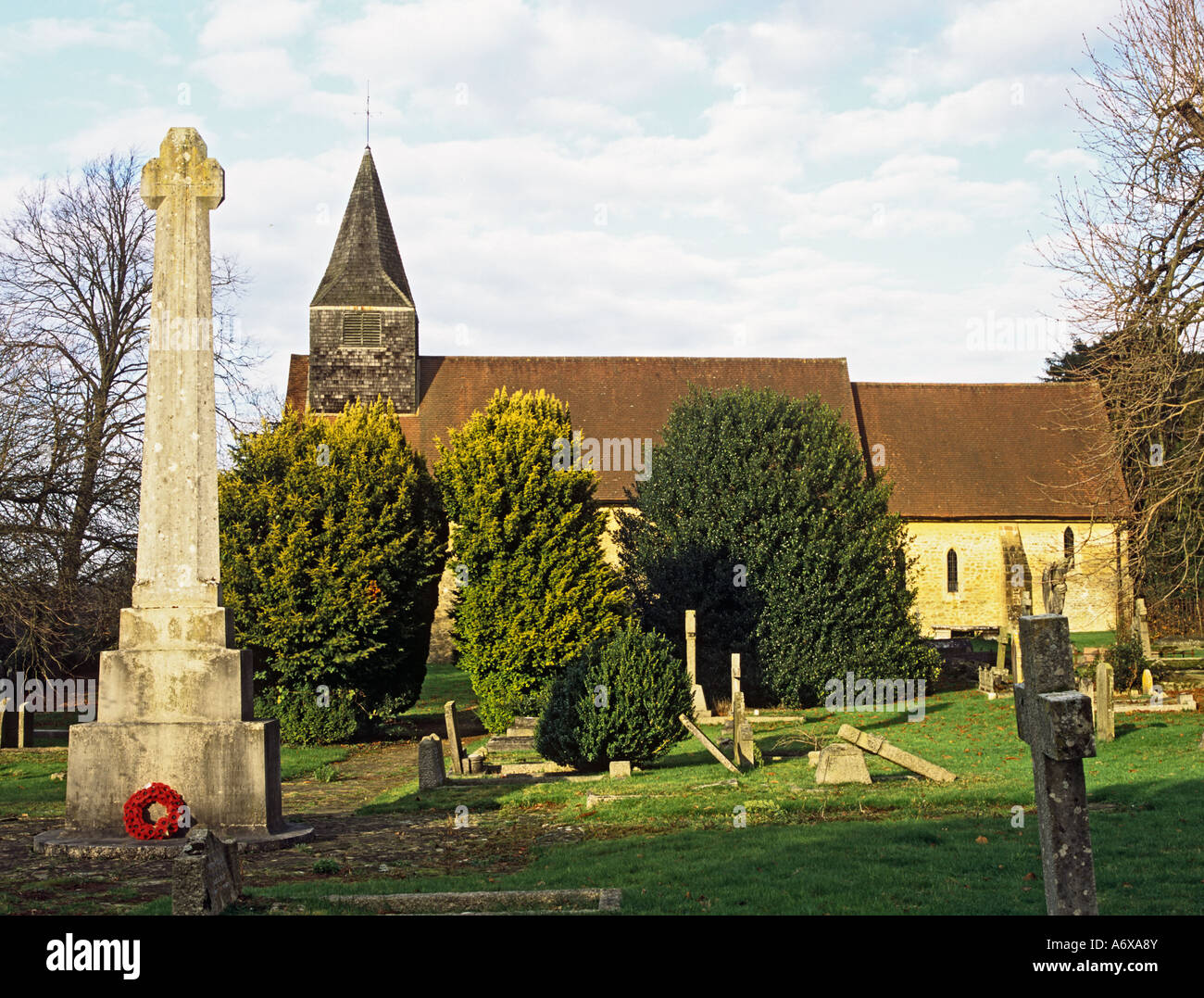 ABINGER COMMON SURREY UK November The Village War Memorial designed by ...