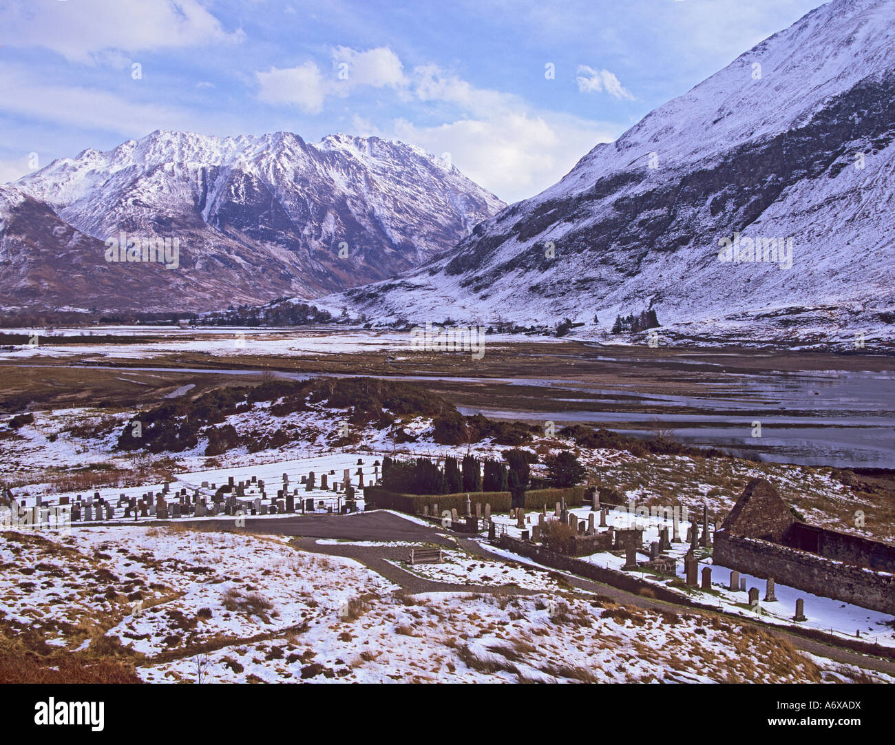 KINTAIL SCOTTISH HIGHLANDS UK February Clachan Duich Burial Ground with ...