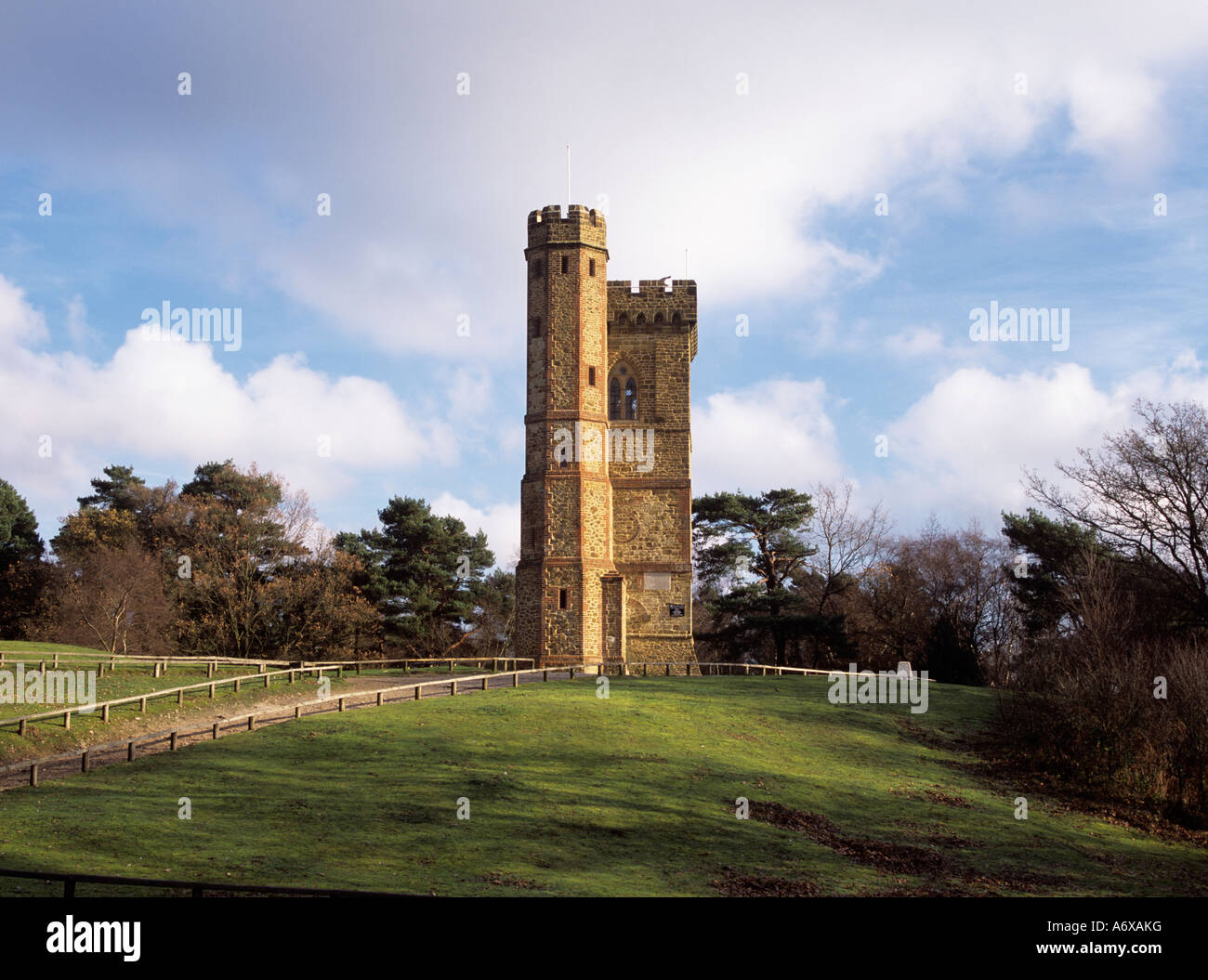 LEITH HILL SURREY UK Leith Hill Tower a 965 ft high folly pictured in ...