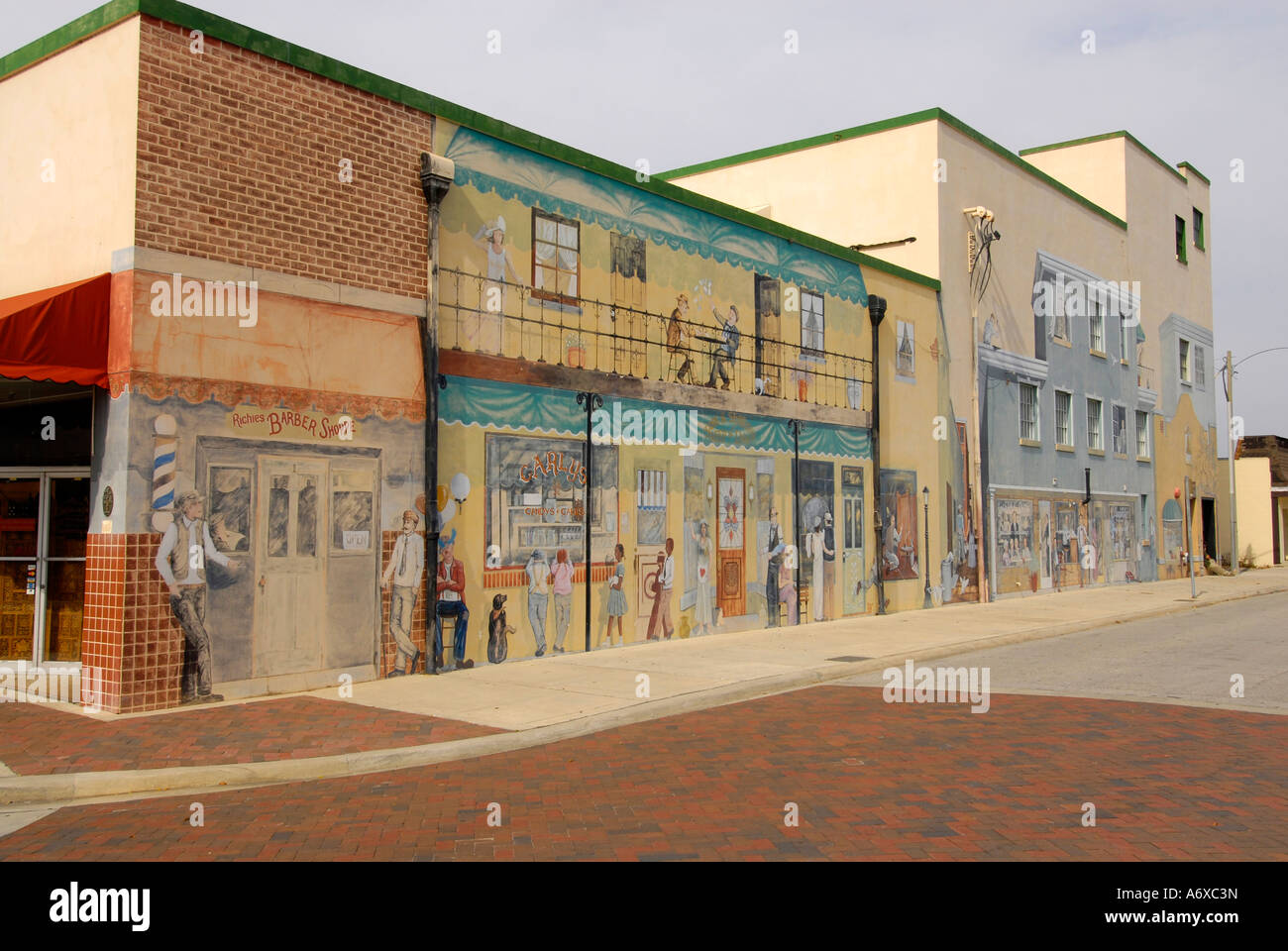 Famous artistic painted murals on buildings in Historic downtown ...