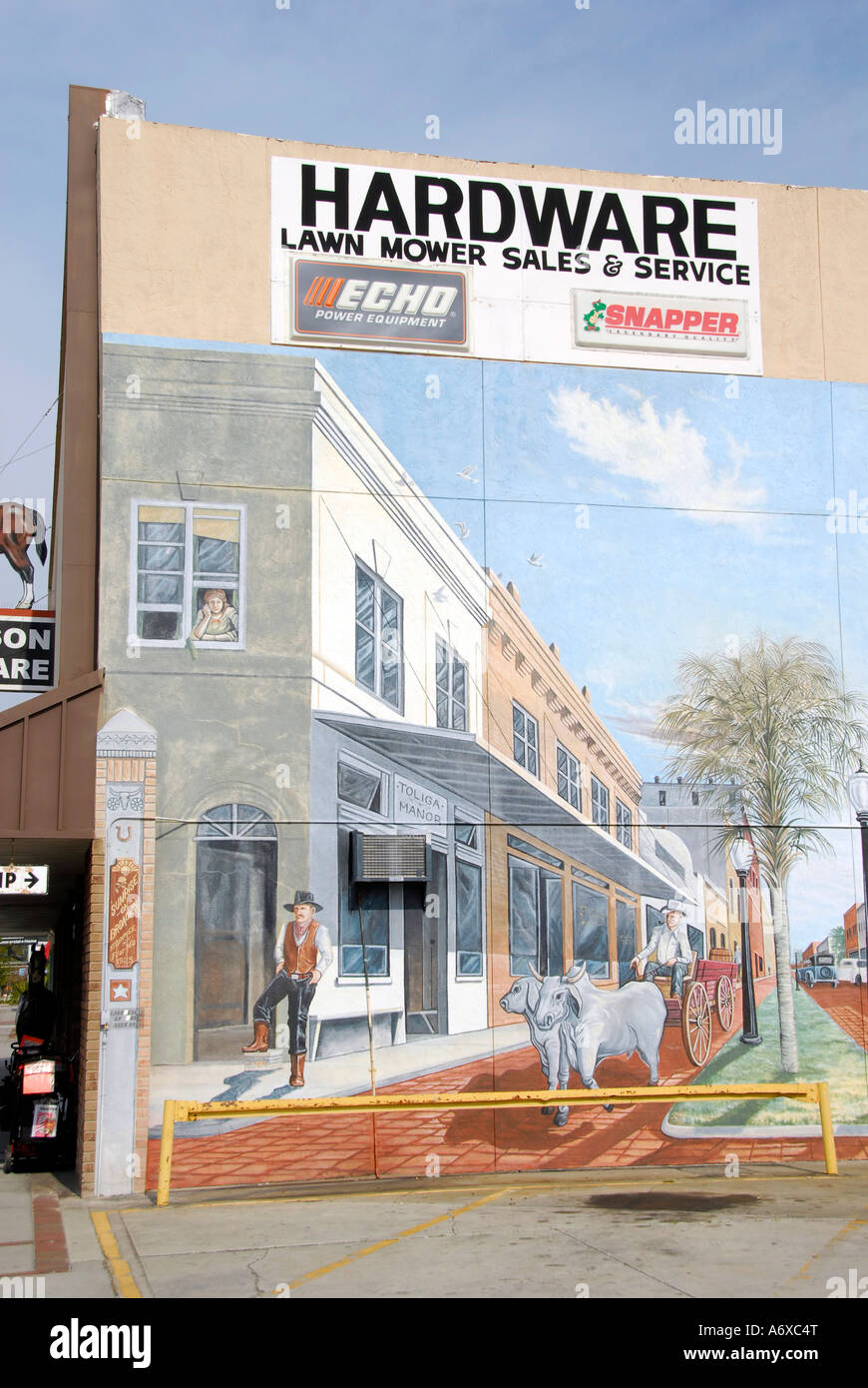 Famous artistic painted murals on buildings in Historic downtown ...