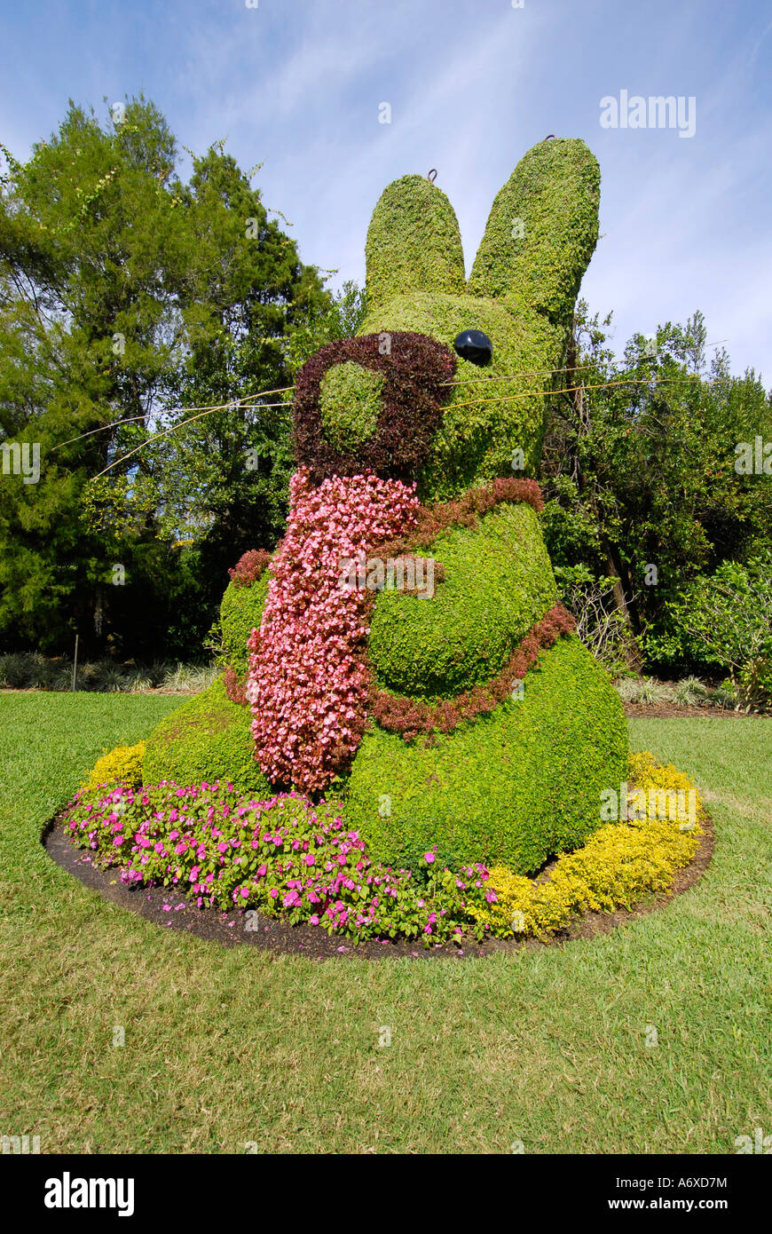 Rabbit Topiary at Cypress Gardens Winter Haven Florida US Stock Photo ...