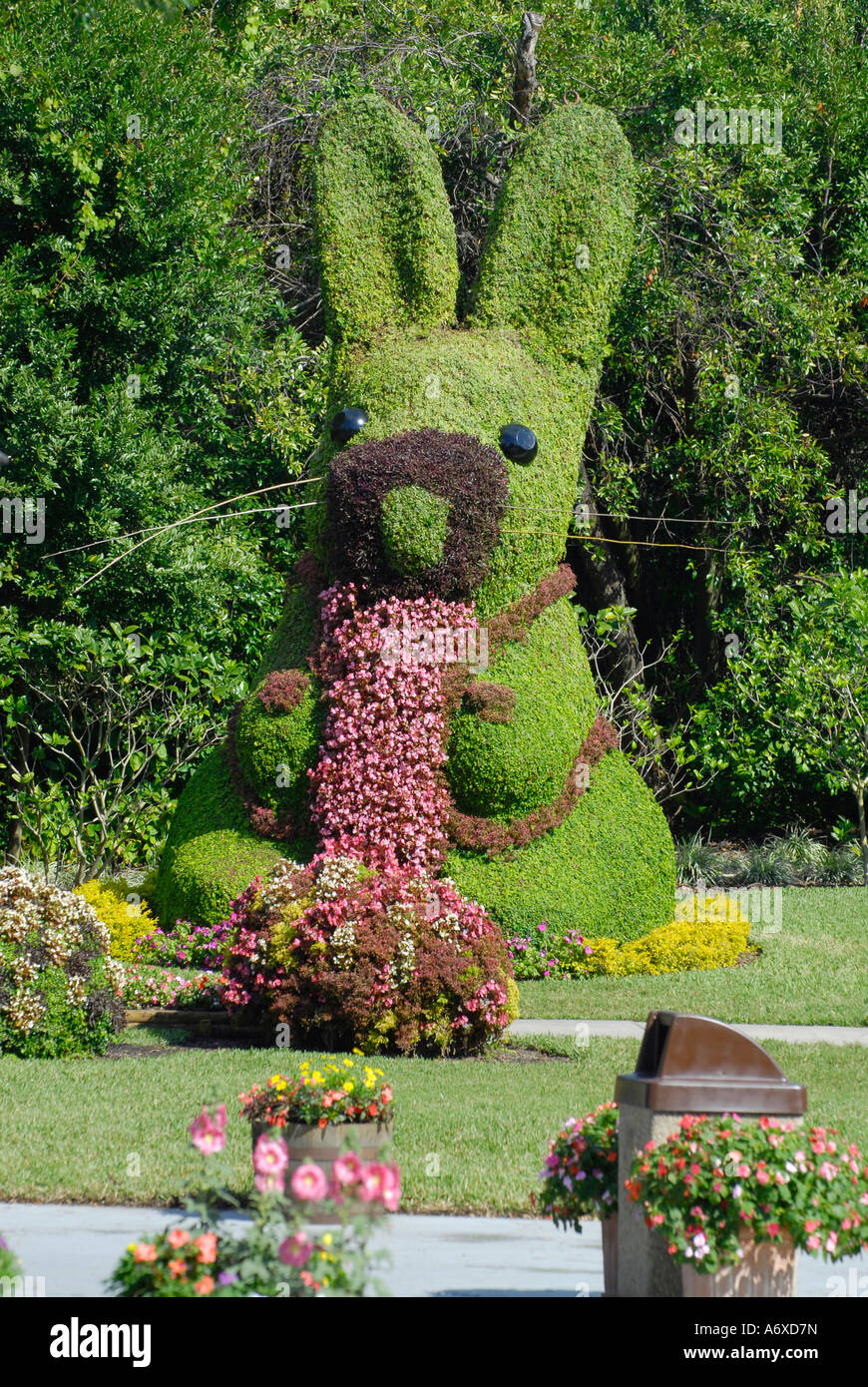 Rabbit Topiary at Cypress Gardens Winter Haven Florida US Stock Photo ...