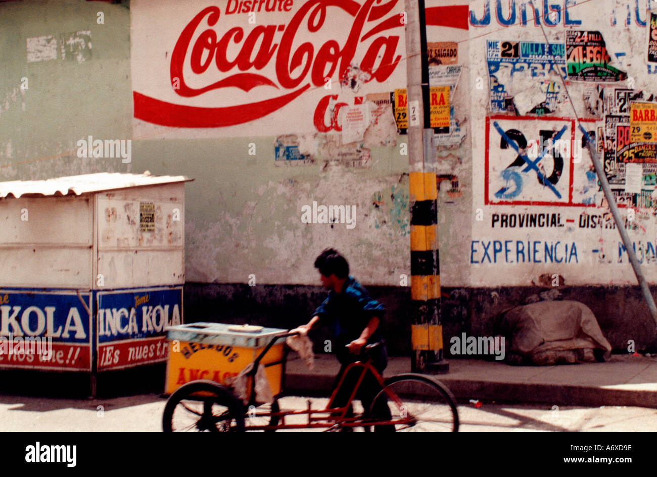 Coca cola sign Peru South America Stock Photo - Alamy