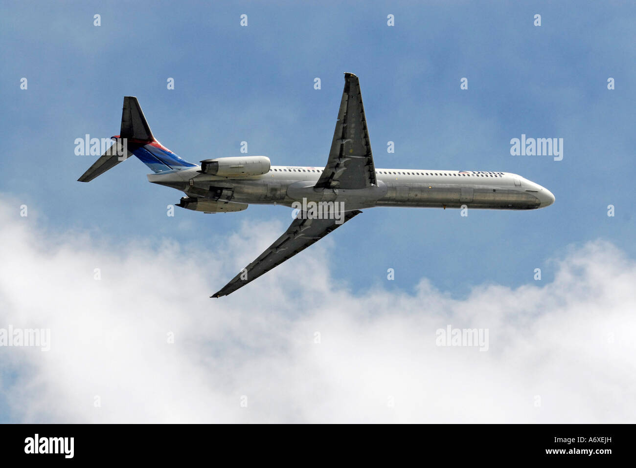 Passenger jet aircraft fly in and out of Sarasota Florida FL Fla ...