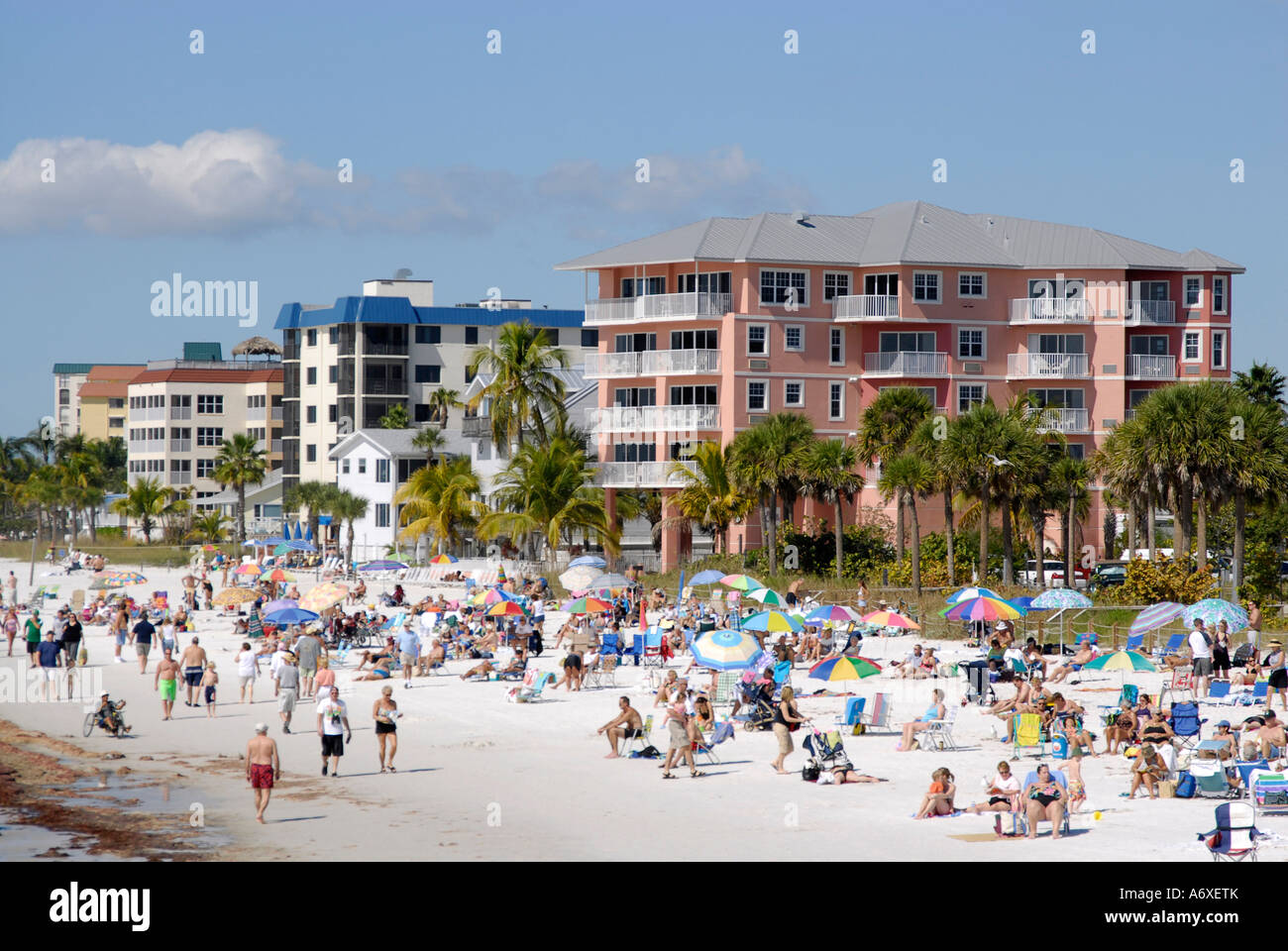 Fort Meyers Beach Florida FL is a popular tourist snowbird student ...