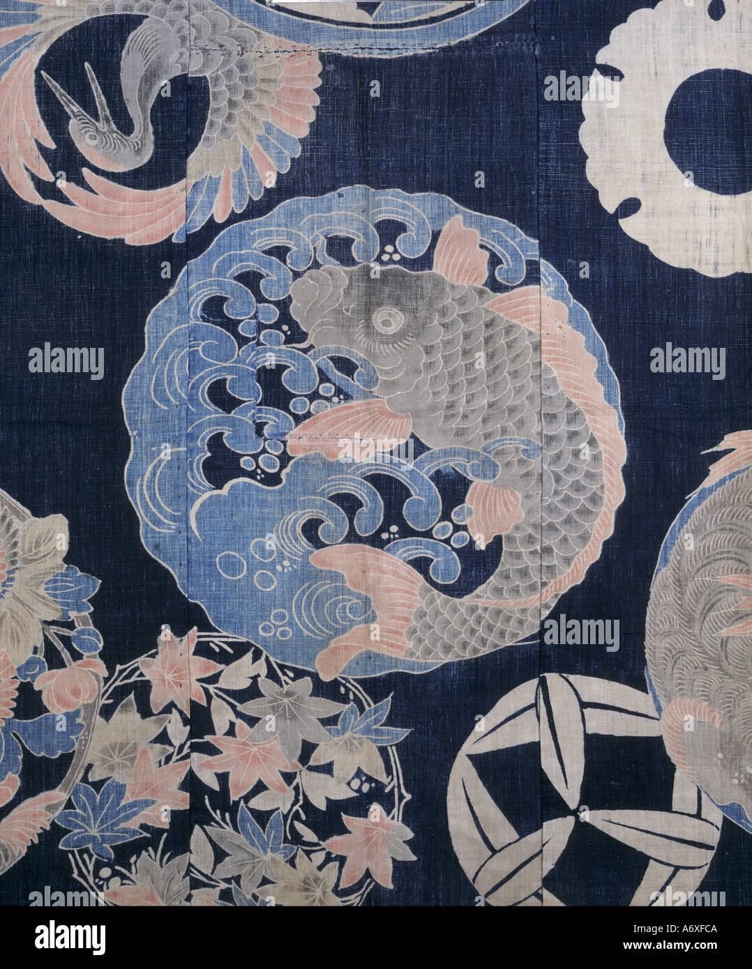 Japanese Wave Pattern Fabric