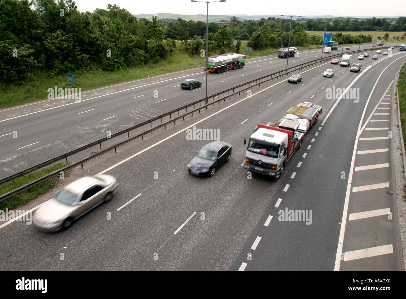 Chevrons motorway uk hi-res stock photography and images - Alamy