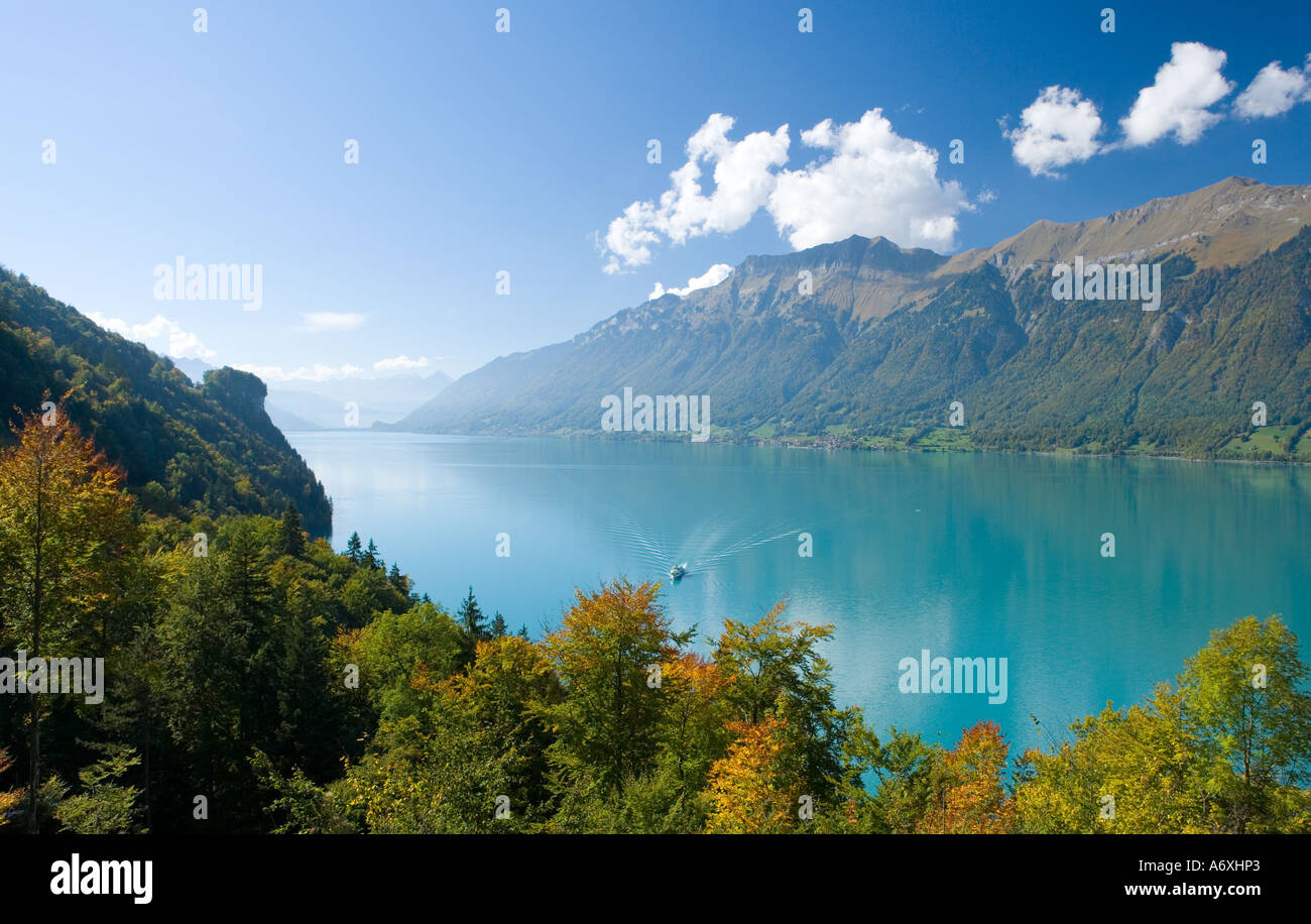Switzerland Berner Oberland View over Brienzersee Stock Photo - Alamy