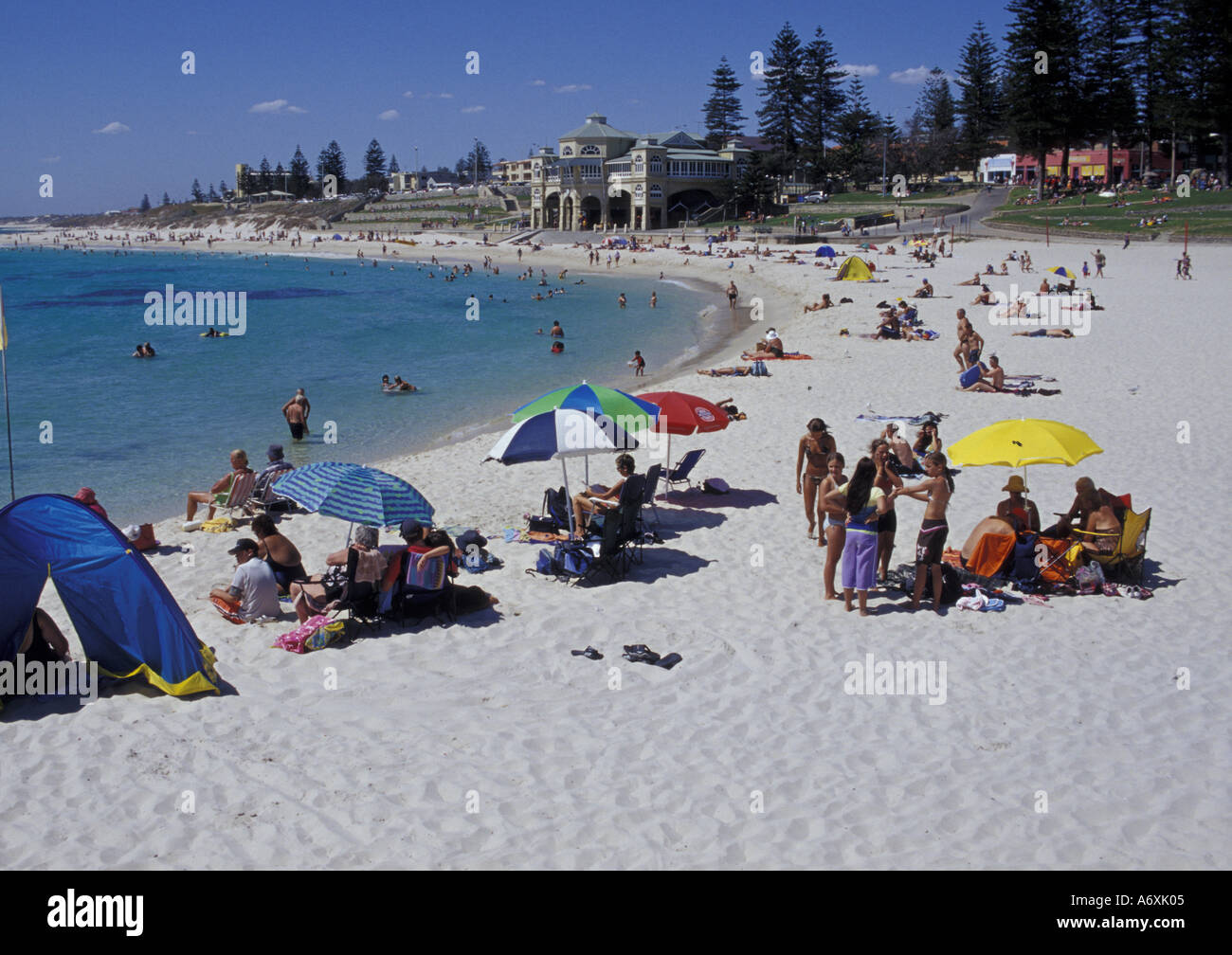 Australia, Western Australia, Perth. Famous Cottesloe Beach Stock Photo ...