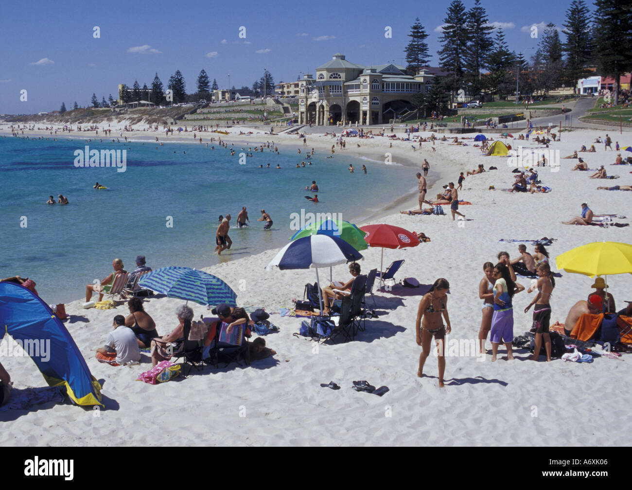 Australia, Western Australia, Perth. Famous Cottesloe Beach Stock Photo ...