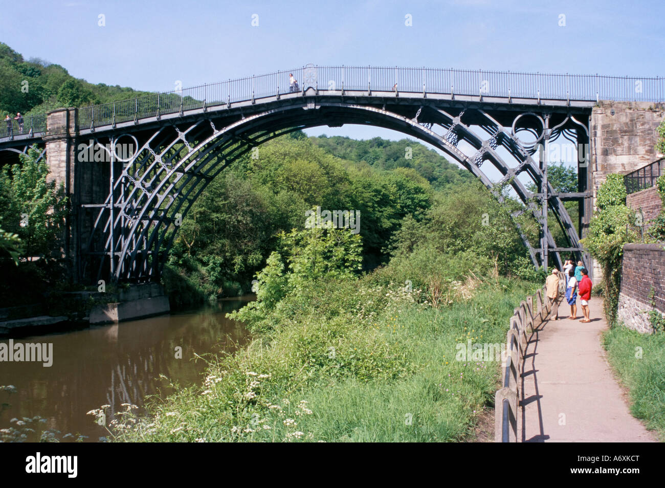 Iron bridge over the River Severn Ironbridge UNESCO World Heritage Site ...