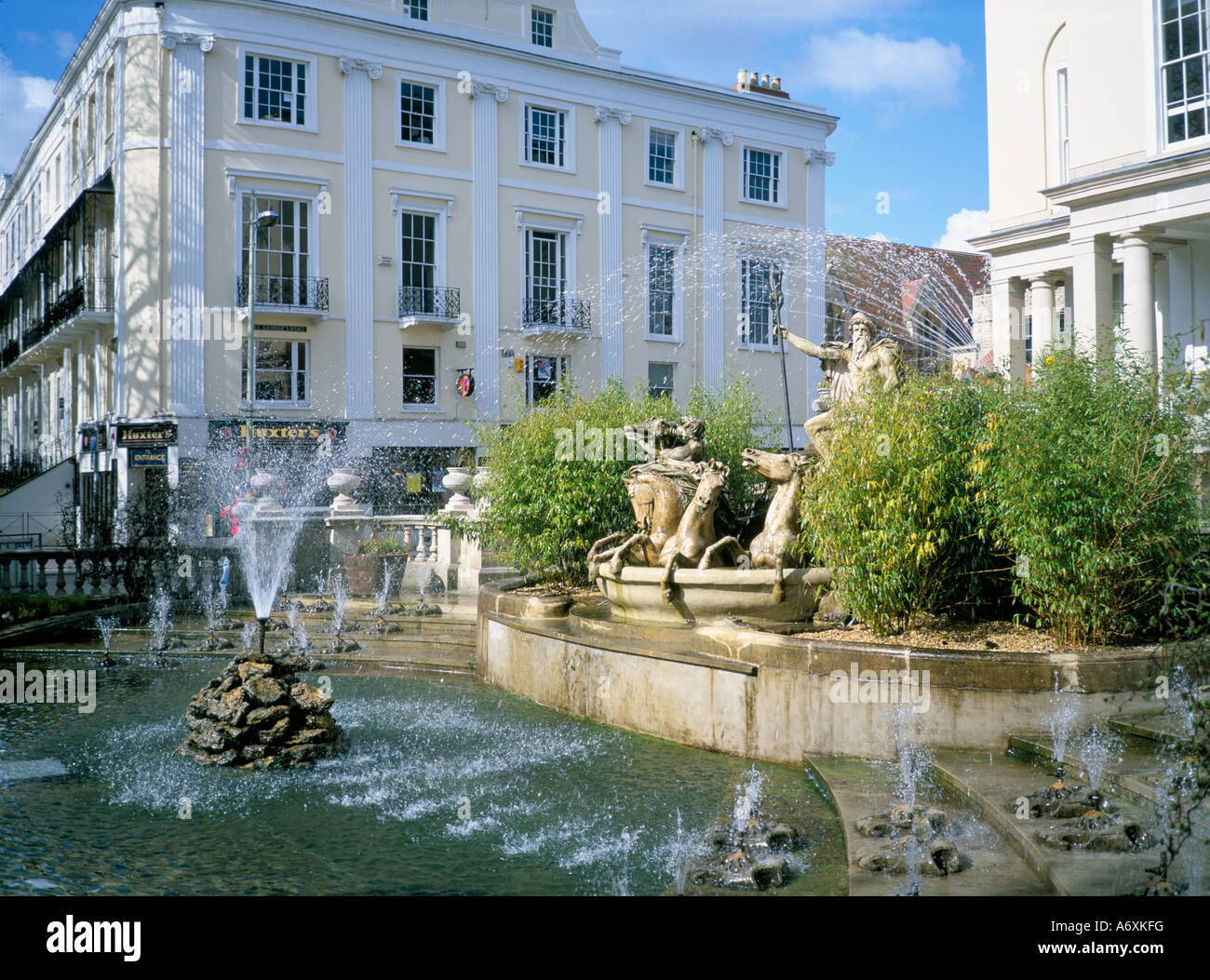 Neptune fountain and the Promenade Cheltenham Gloucestershire England ...