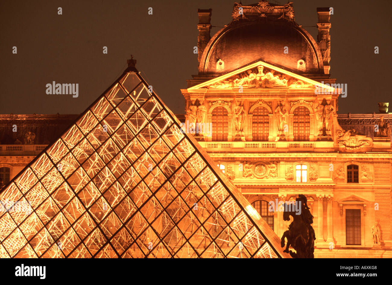 The Louvre Museum and Pyramid, Paris, France Stock Photo - Alamy