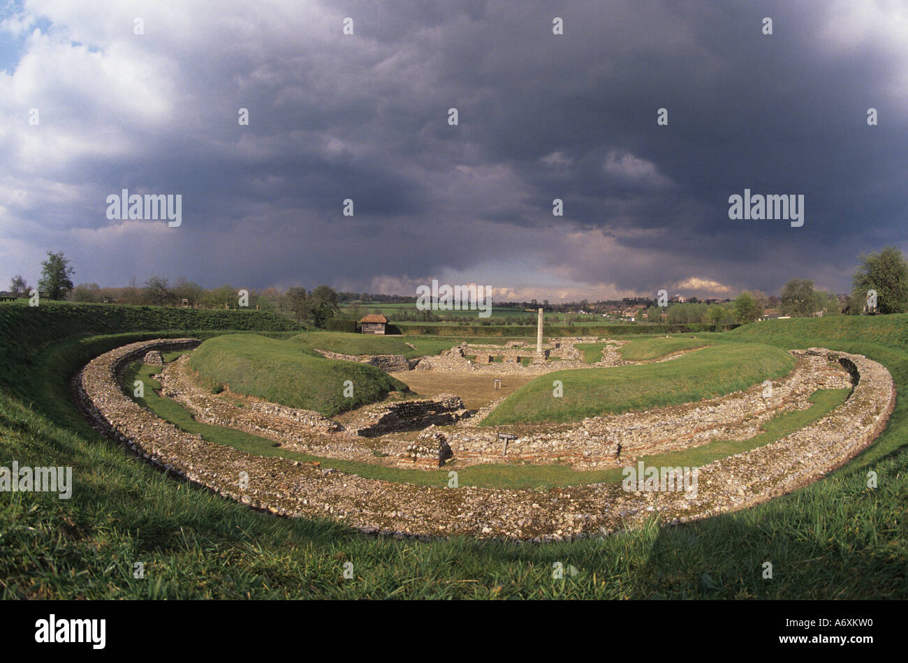 Verulamium Roman Amphitheatre St Albans 180 feet across with room for ...