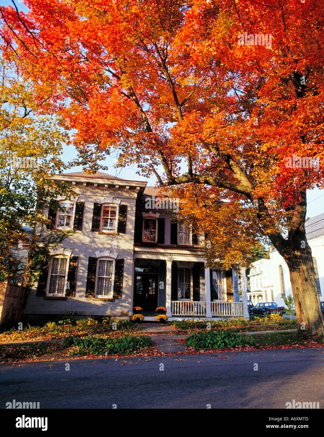 Local Architecture Fall Colors Downtown Kingston Ulster County New York ...