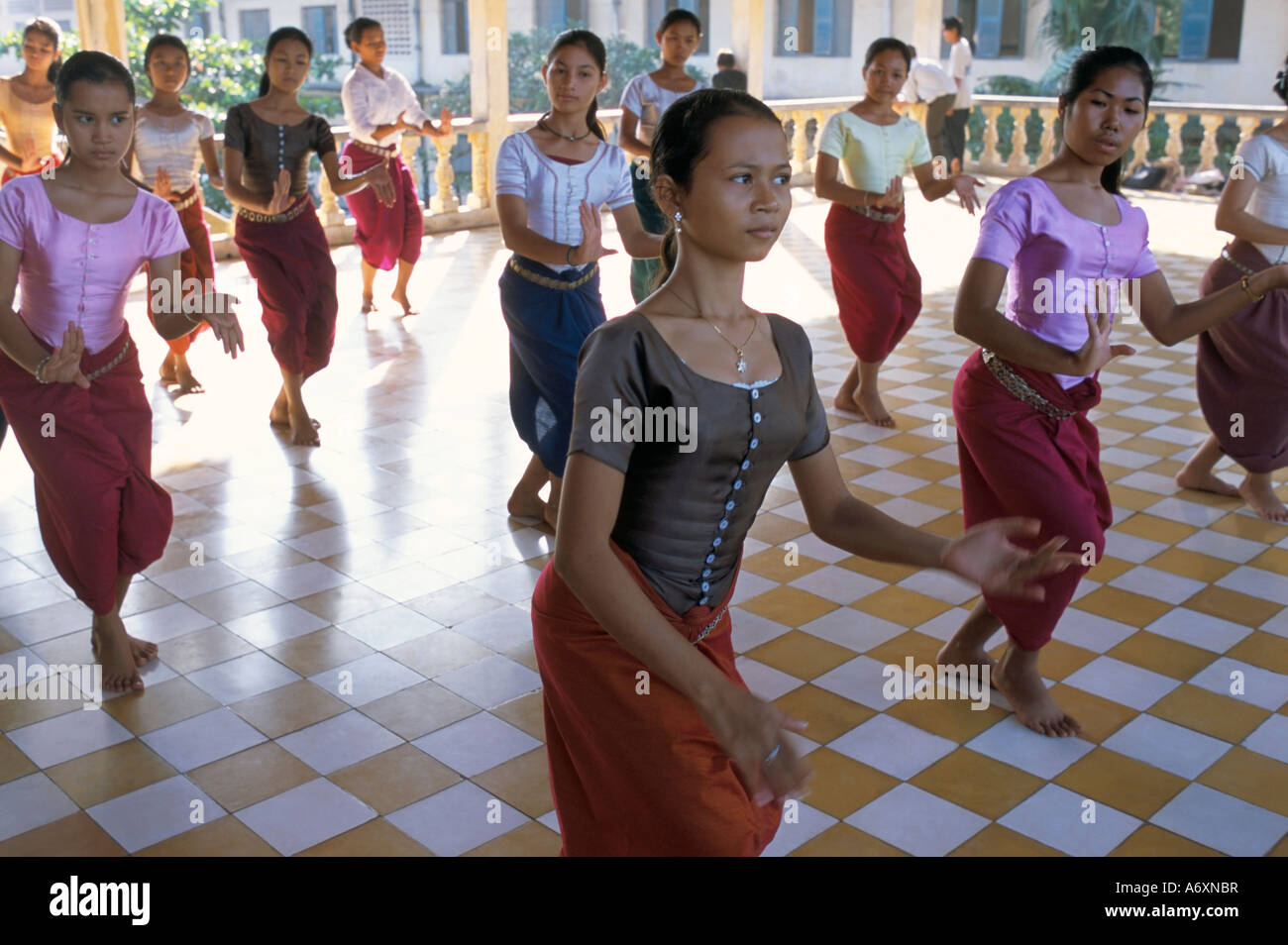 Apsara dance Khmer dance school Phnom Penh Cambodia Indochina Southeast ...