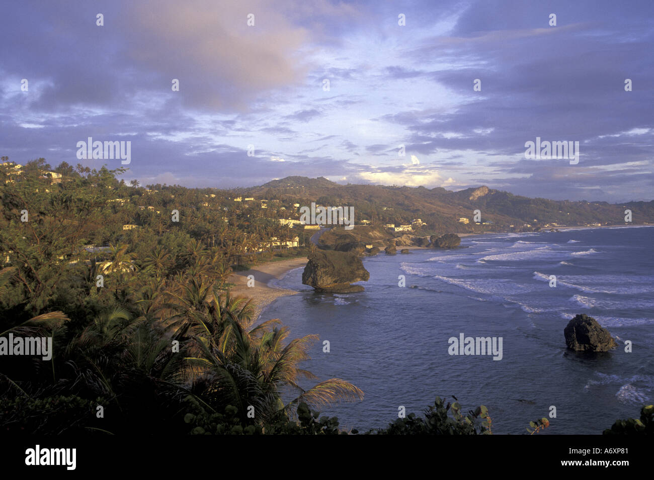 Caribbean, Barbados. View of Bathsheba Stock Photo - Alamy