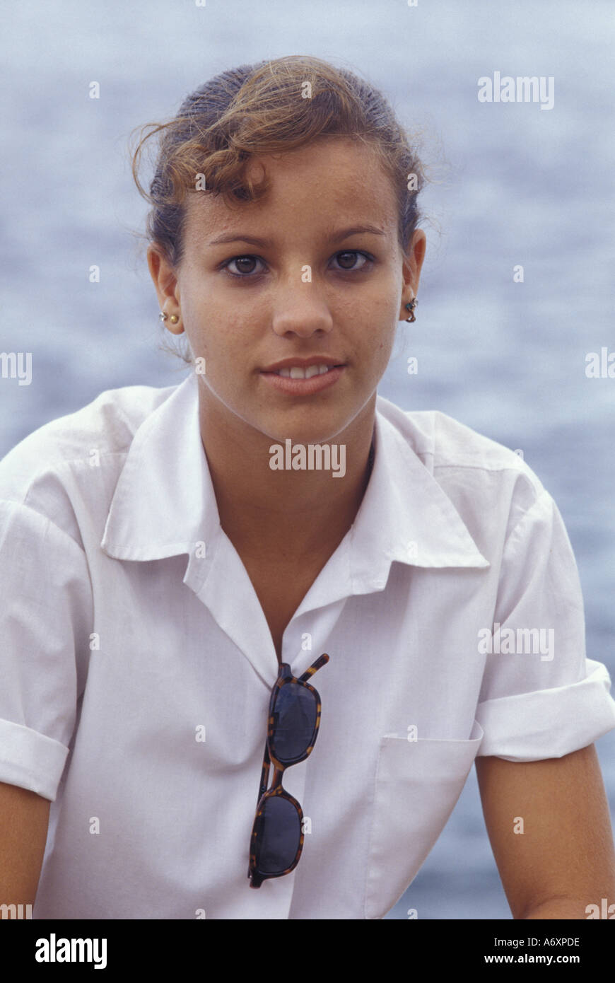 Cuba, Havana, Portrait of high school girl Stock Photo - Alamy