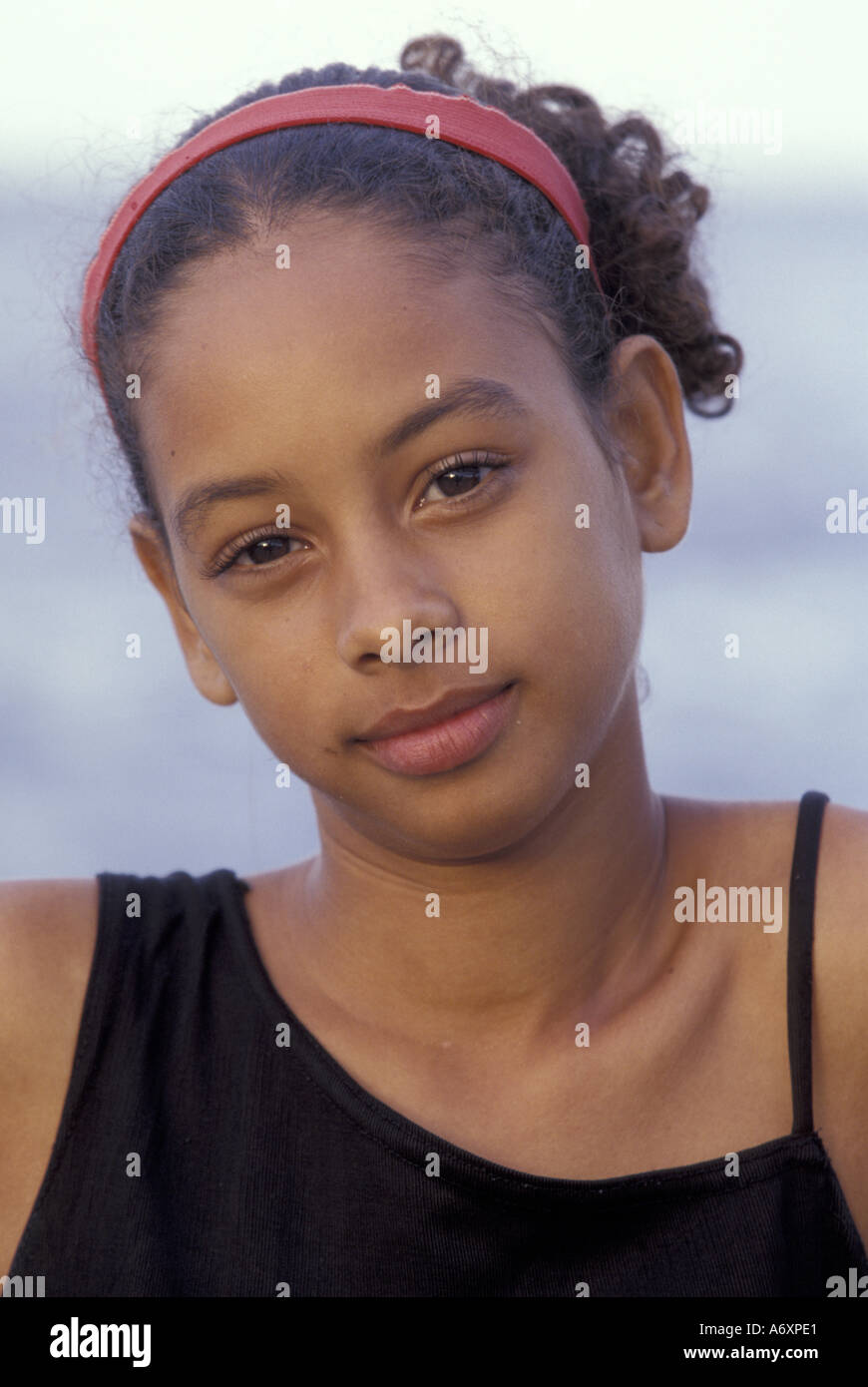 Cuba, Old Havana, Portrait of Cuban girl Stock Photo - Alamy