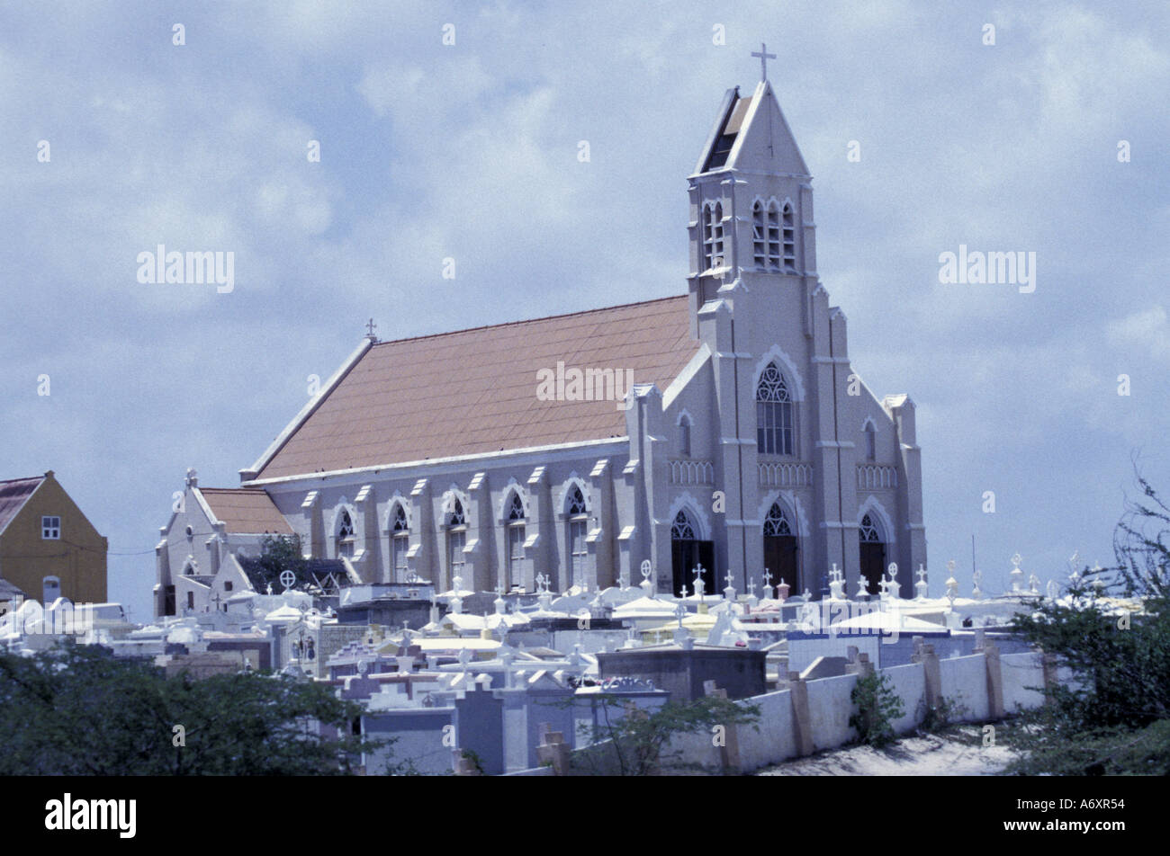 Caribbean, Netherland Antilles, Curacao, Church at Jan Kok Stock Photo ...