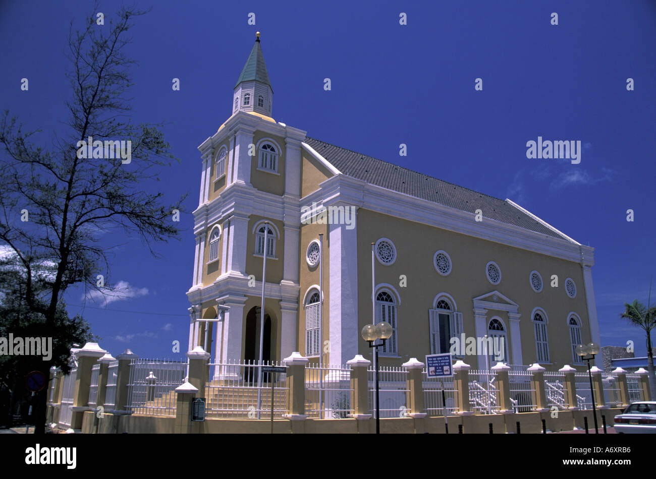 Caribbean, Netherland Antilles, Curacao, Willemstad Fort Church, Punda ...