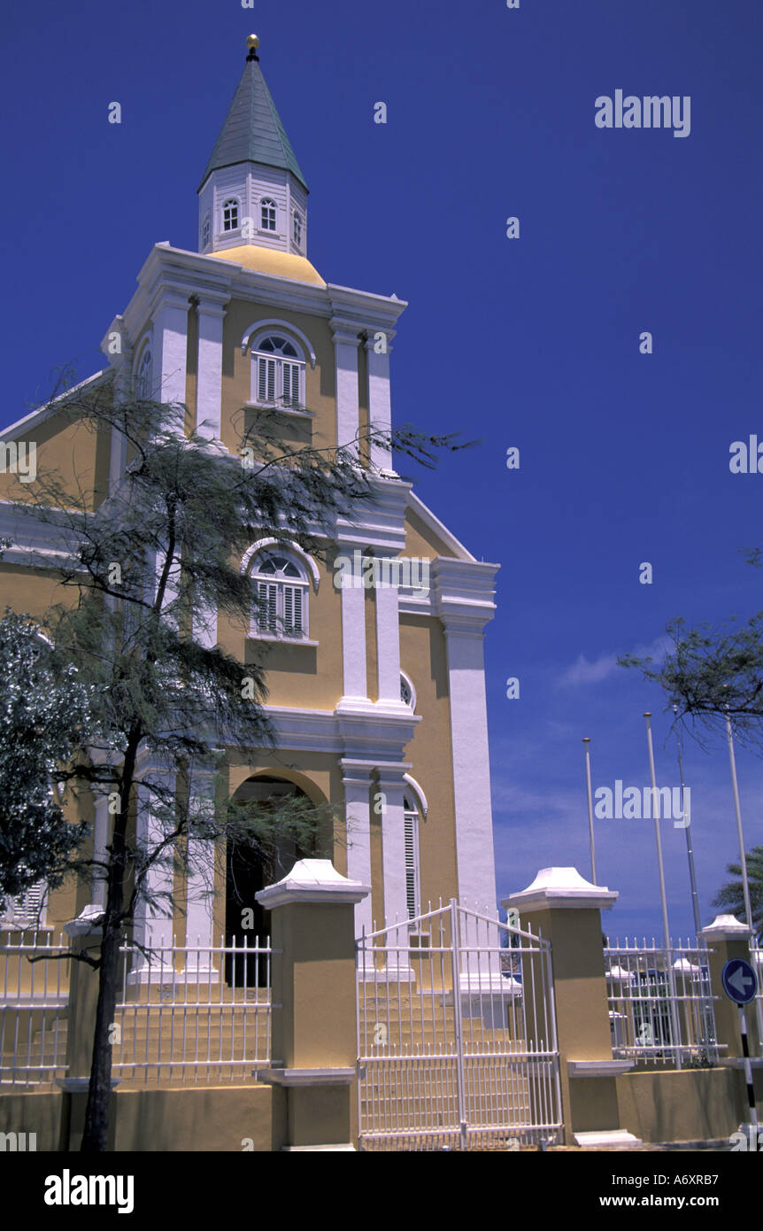 Caribbean, Netherland Antilles, Curacao, Willemstad Fort Church, Punda ...