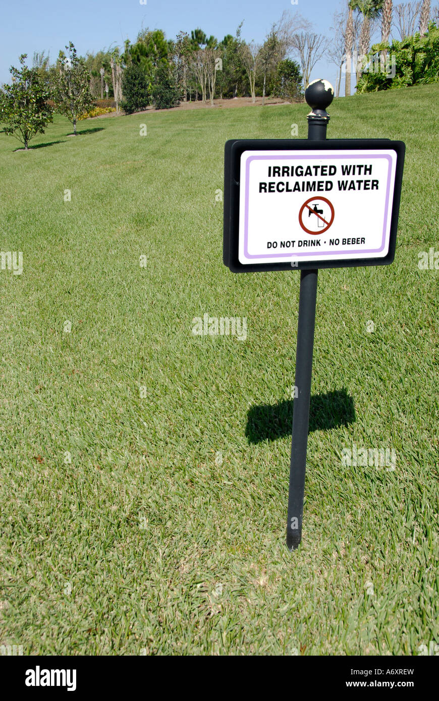 Reclaimed water sign hi-res stock photography and images - Alamy