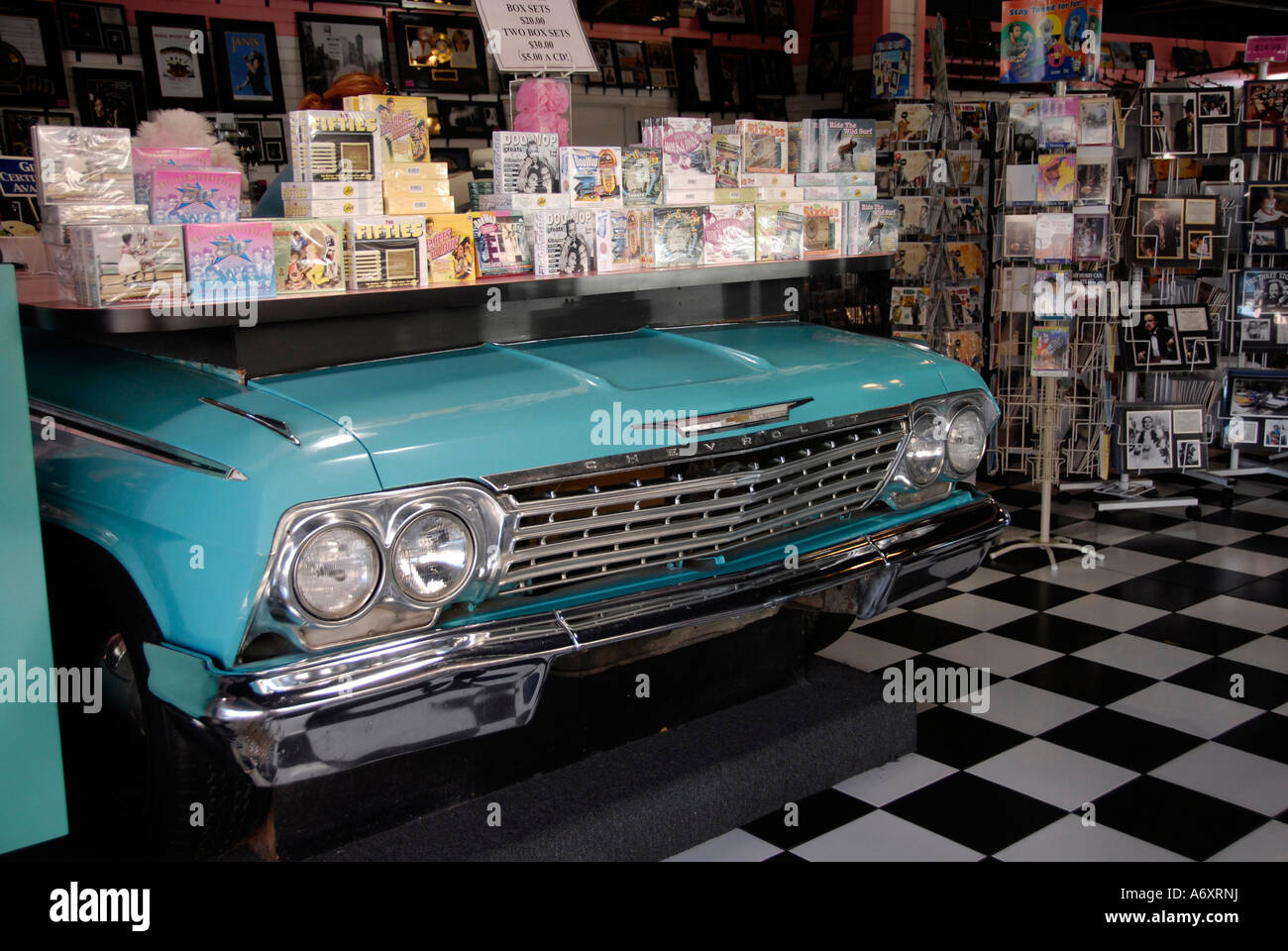 Antique Car Display in Old Town Area at Kissimmee Orlando Disney Theme ...