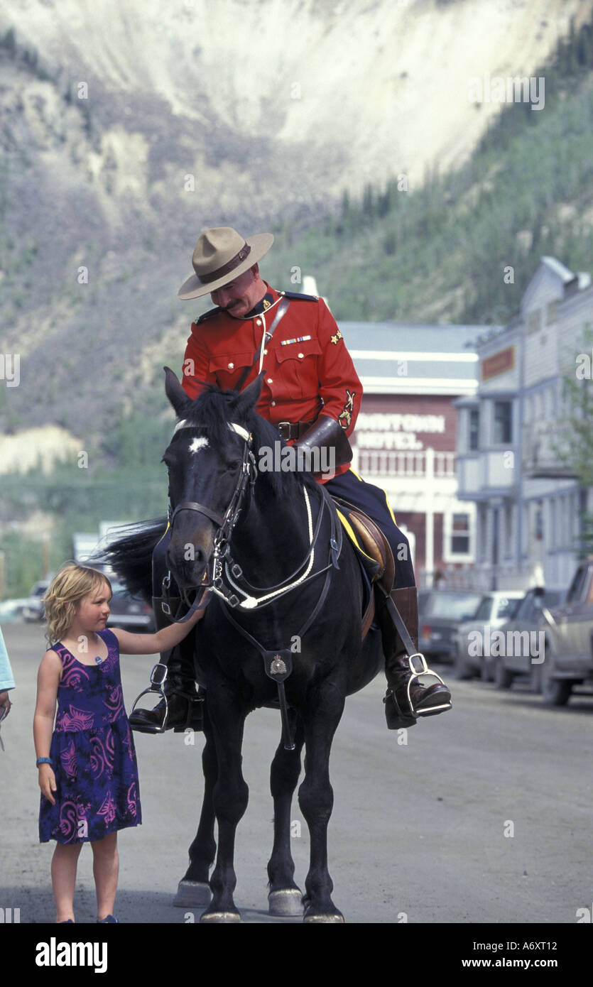 North America, Canada, Yukon, Dawson City. RCMP Constable Dan Parlee on ...