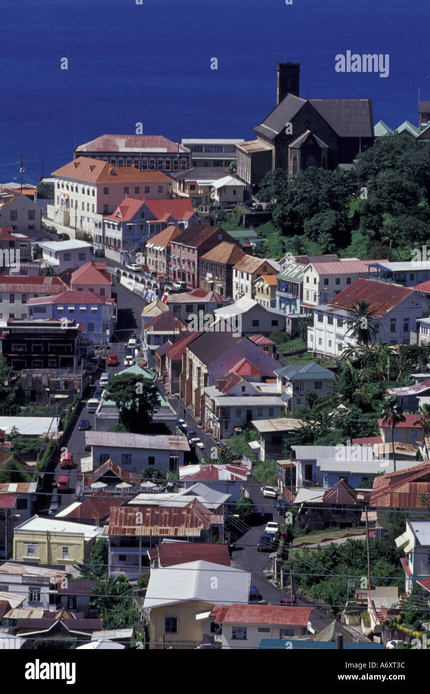 CARIBBEAN, Grenada, St. George, View of downtown Stock Photo - Alamy